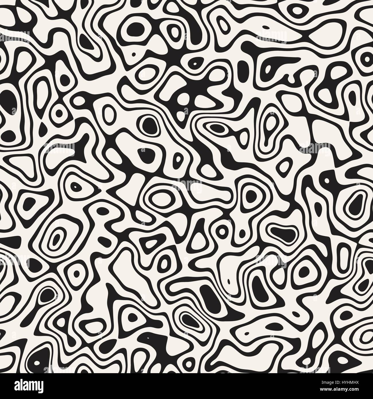 Abstract Retro Background Design. Vector Seamless Black And White ...