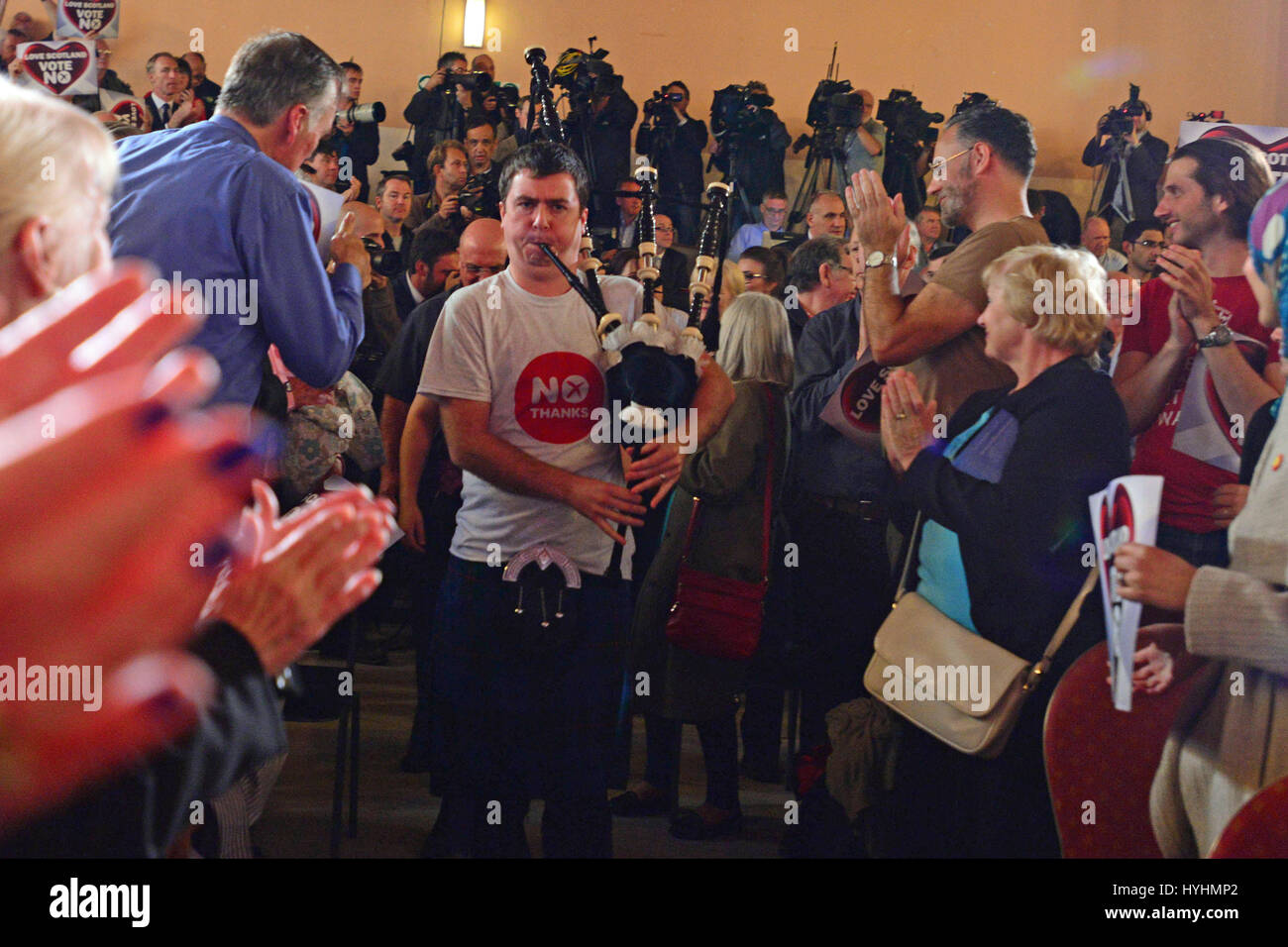 Campaign for a referendum on scottish independence rally hi-res stock ...