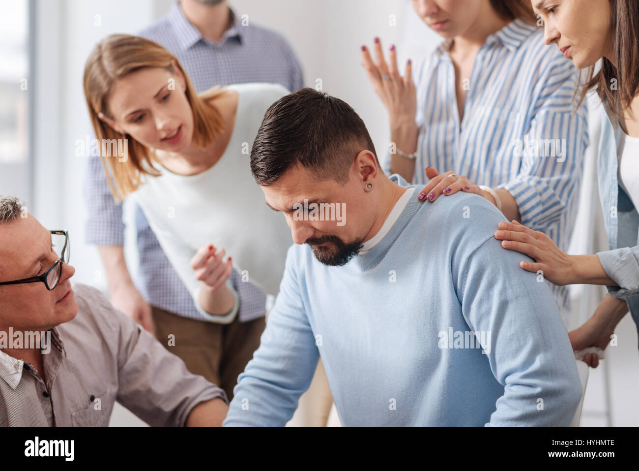 Embarrassed office worker hi-res stock photography and images - Alamy