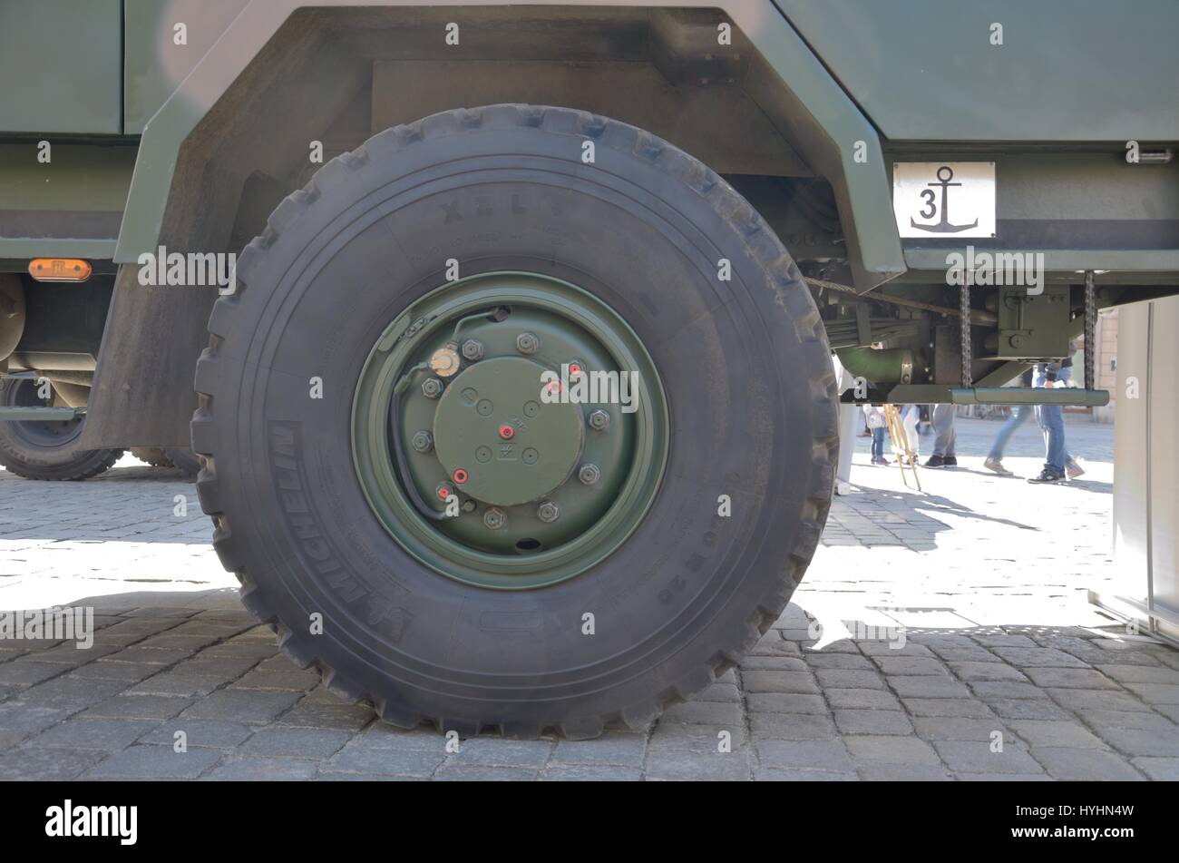 Wheel of military trucks Stock Photo - Alamy