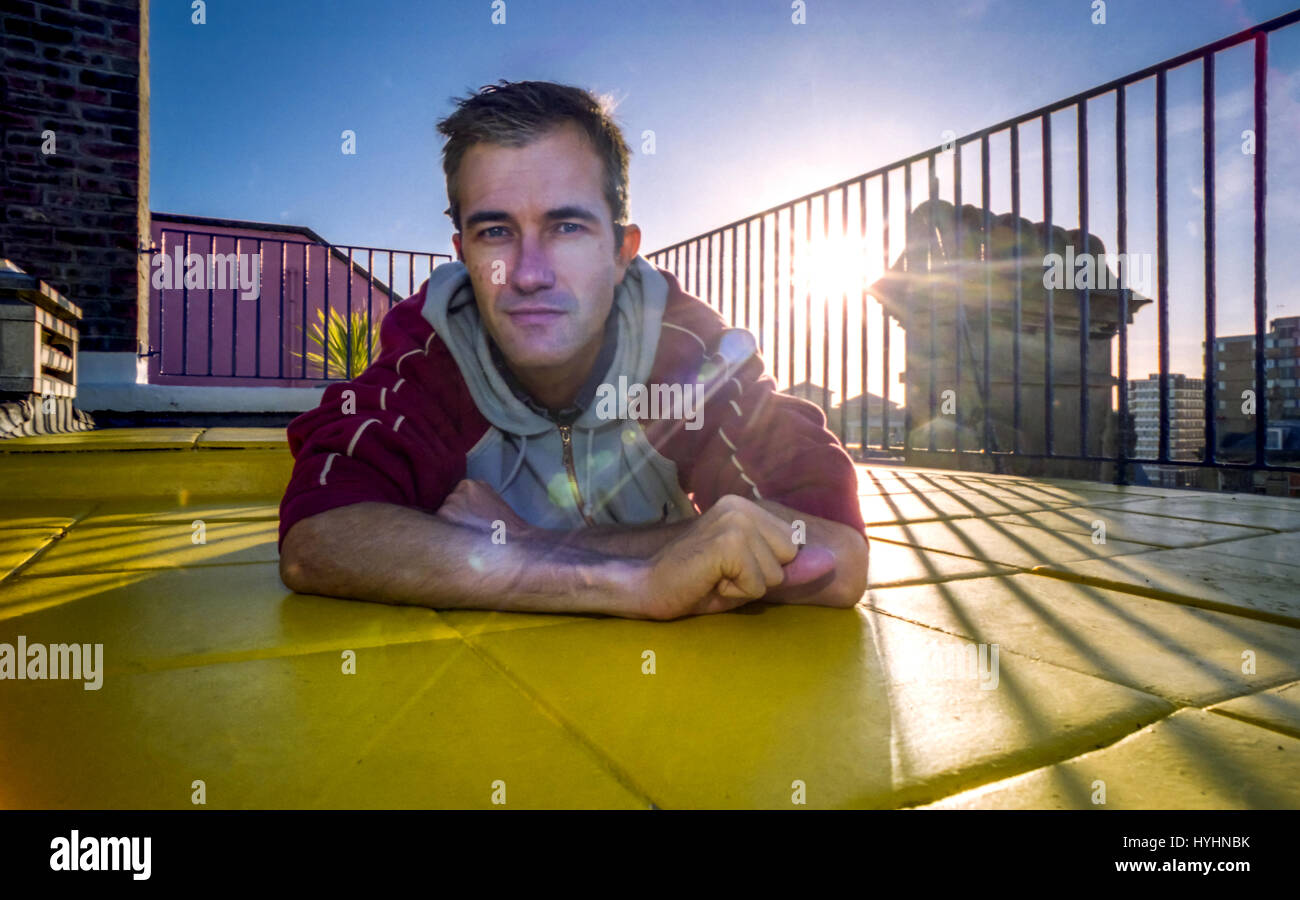 Writer Geoff Dyer at home in Hove in 1999 Stock Photo - Alamy
