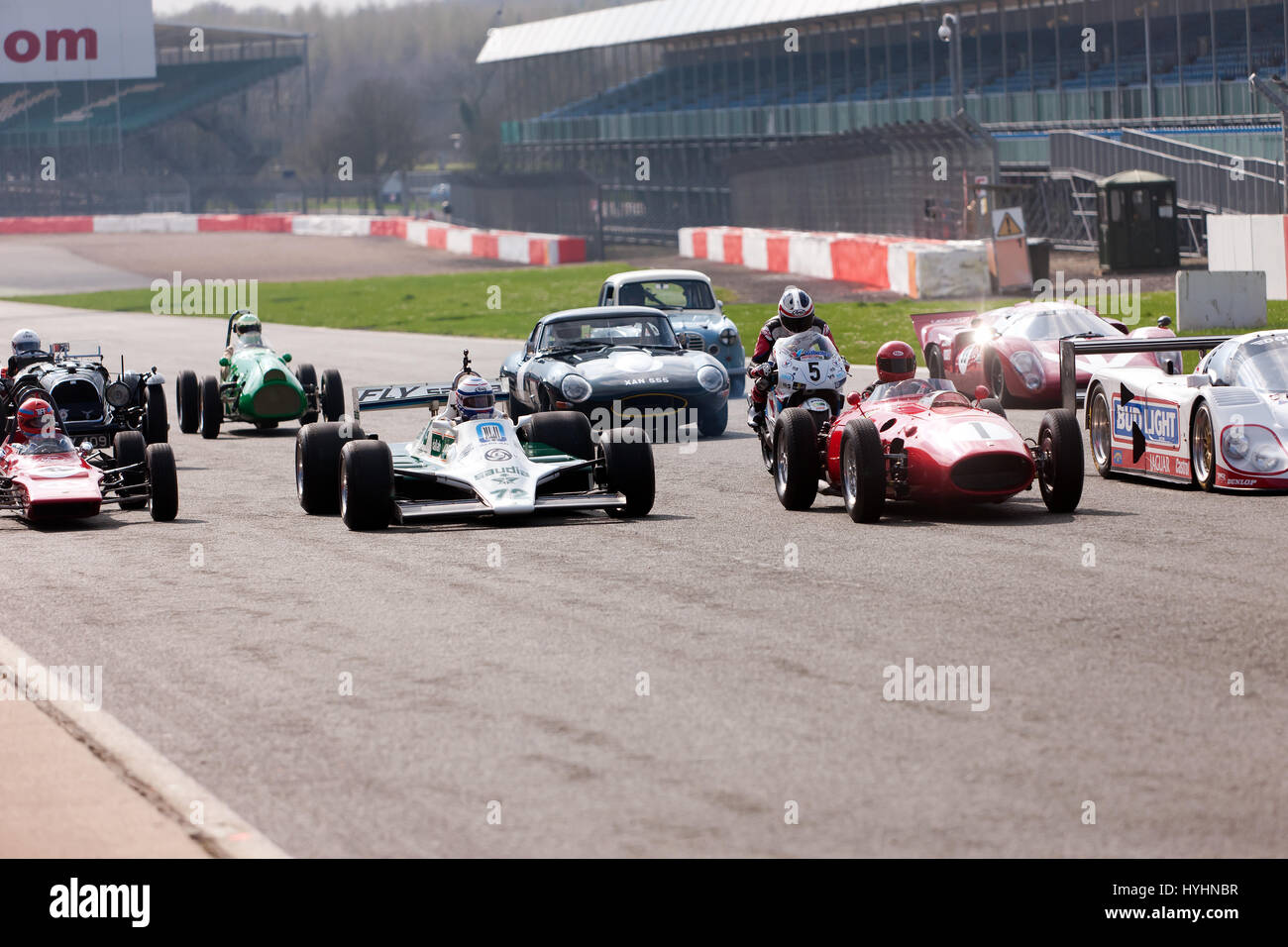 A group of Classic Racing cars from different eras and groups, parade ...