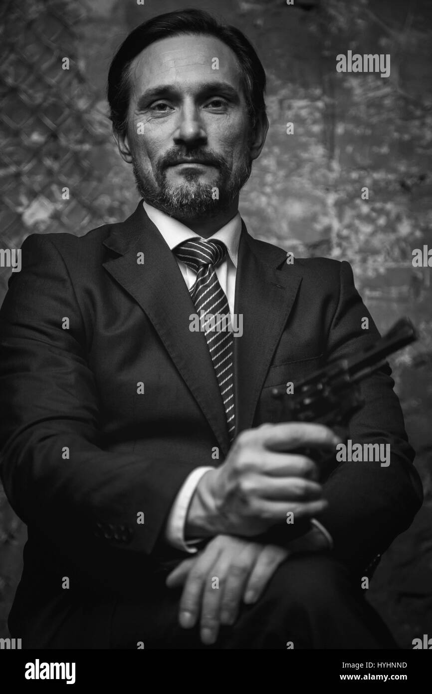 Portrait of a classy modern style villain Stock Photo - Alamy