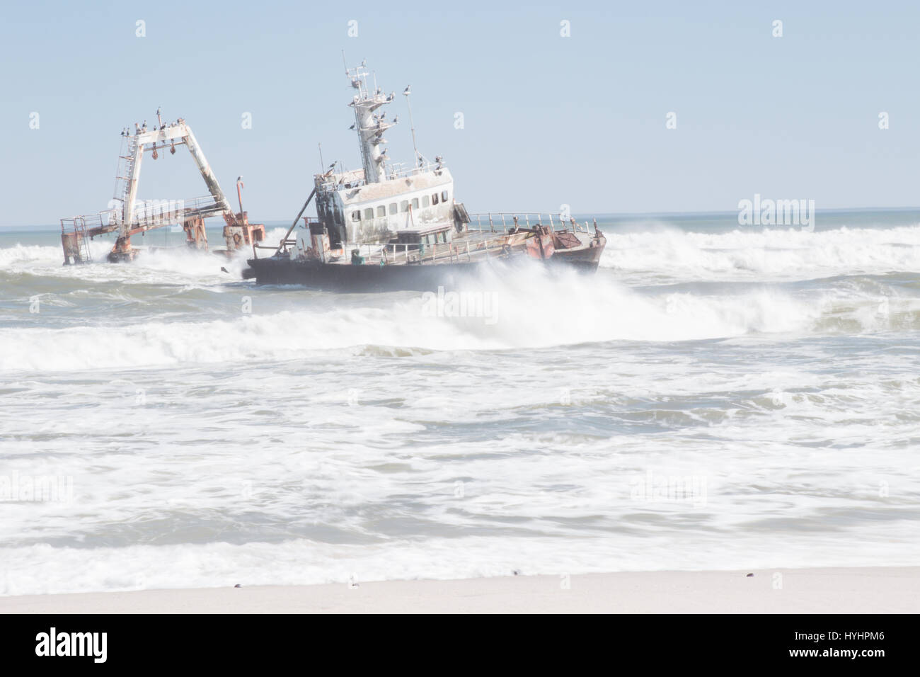 A sunken ship off the coast Stock Photo - Alamy