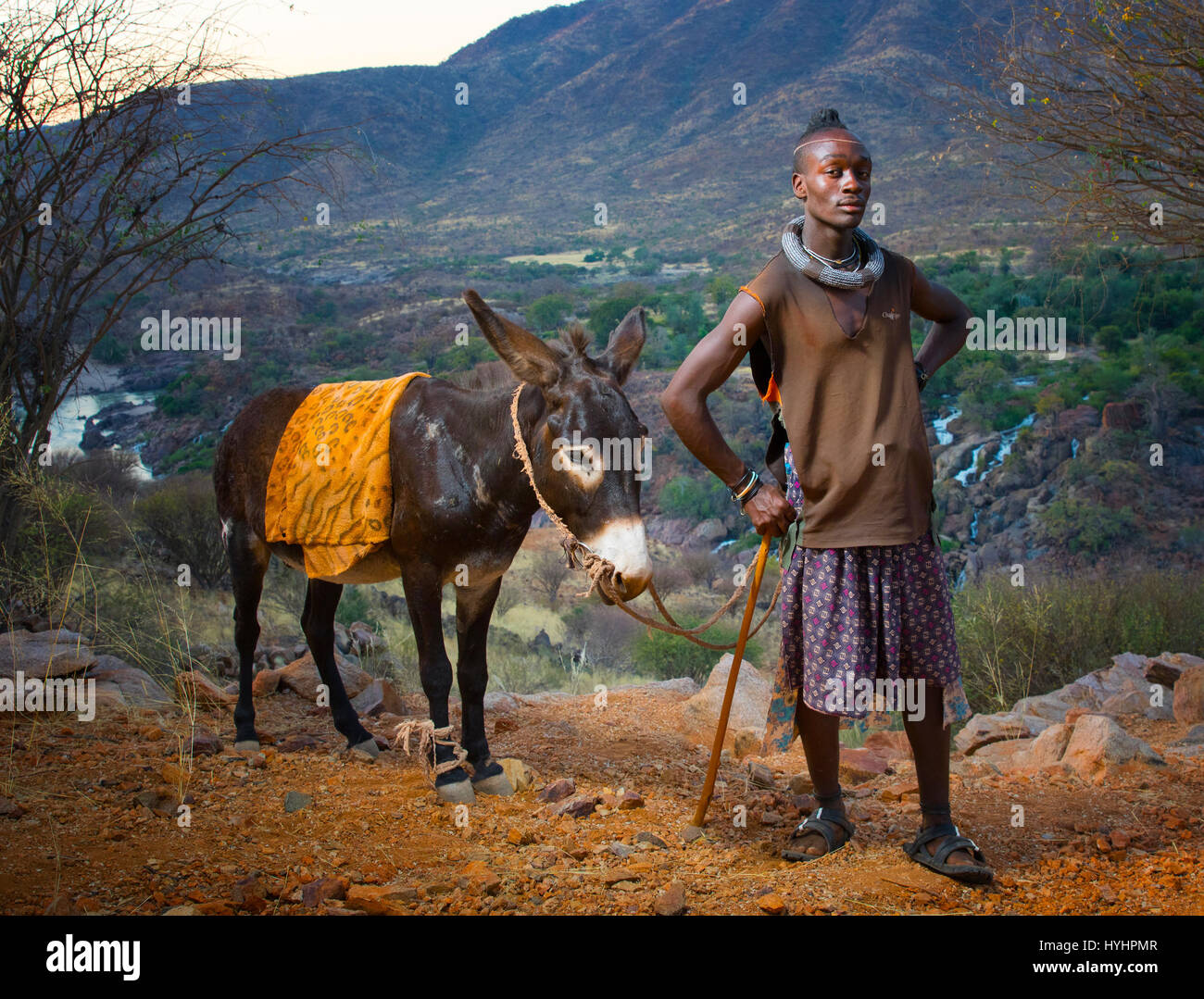 A man and his donkey Stock Photo - Alamy