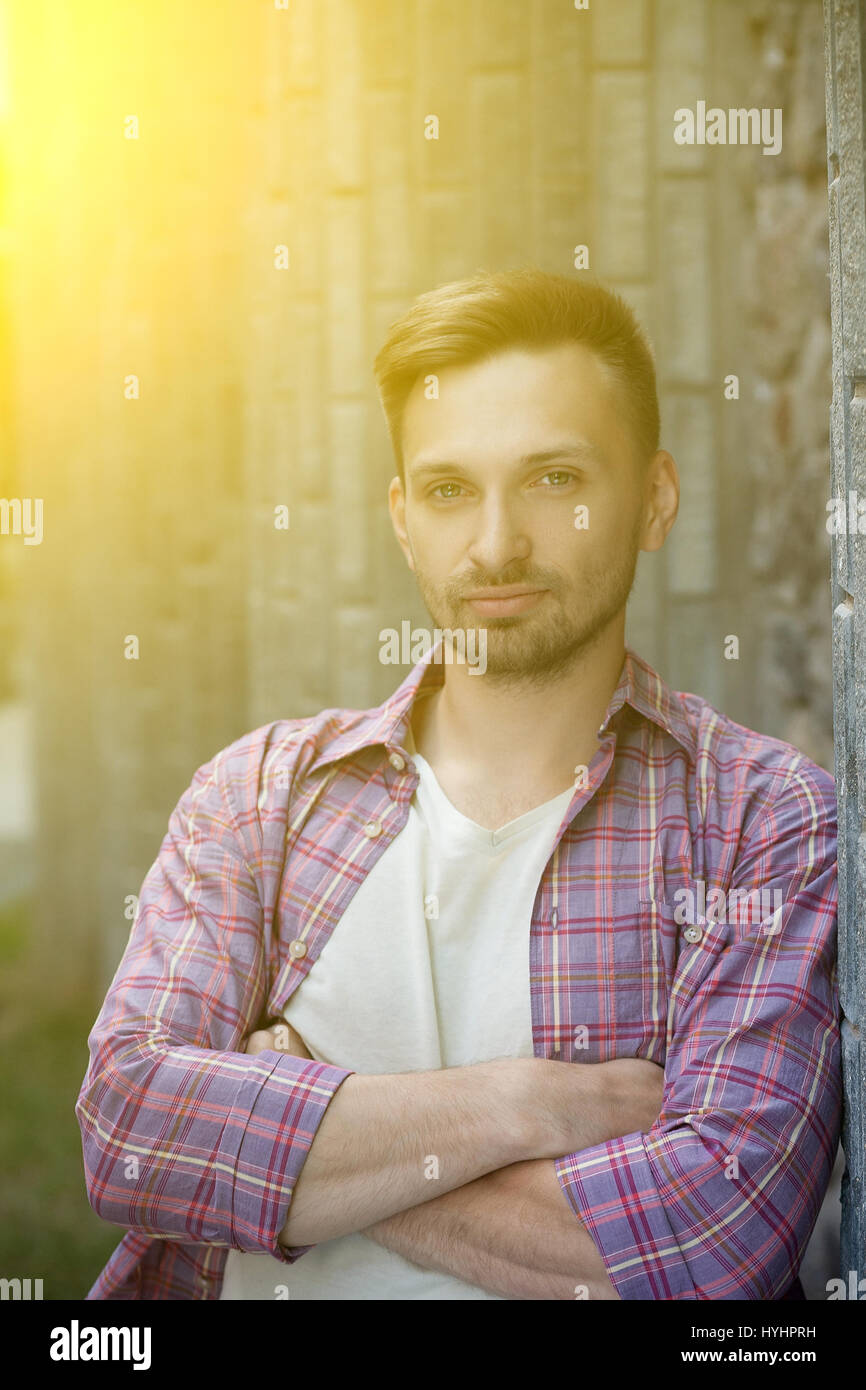 Young man outdoor Stock Photo - Alamy