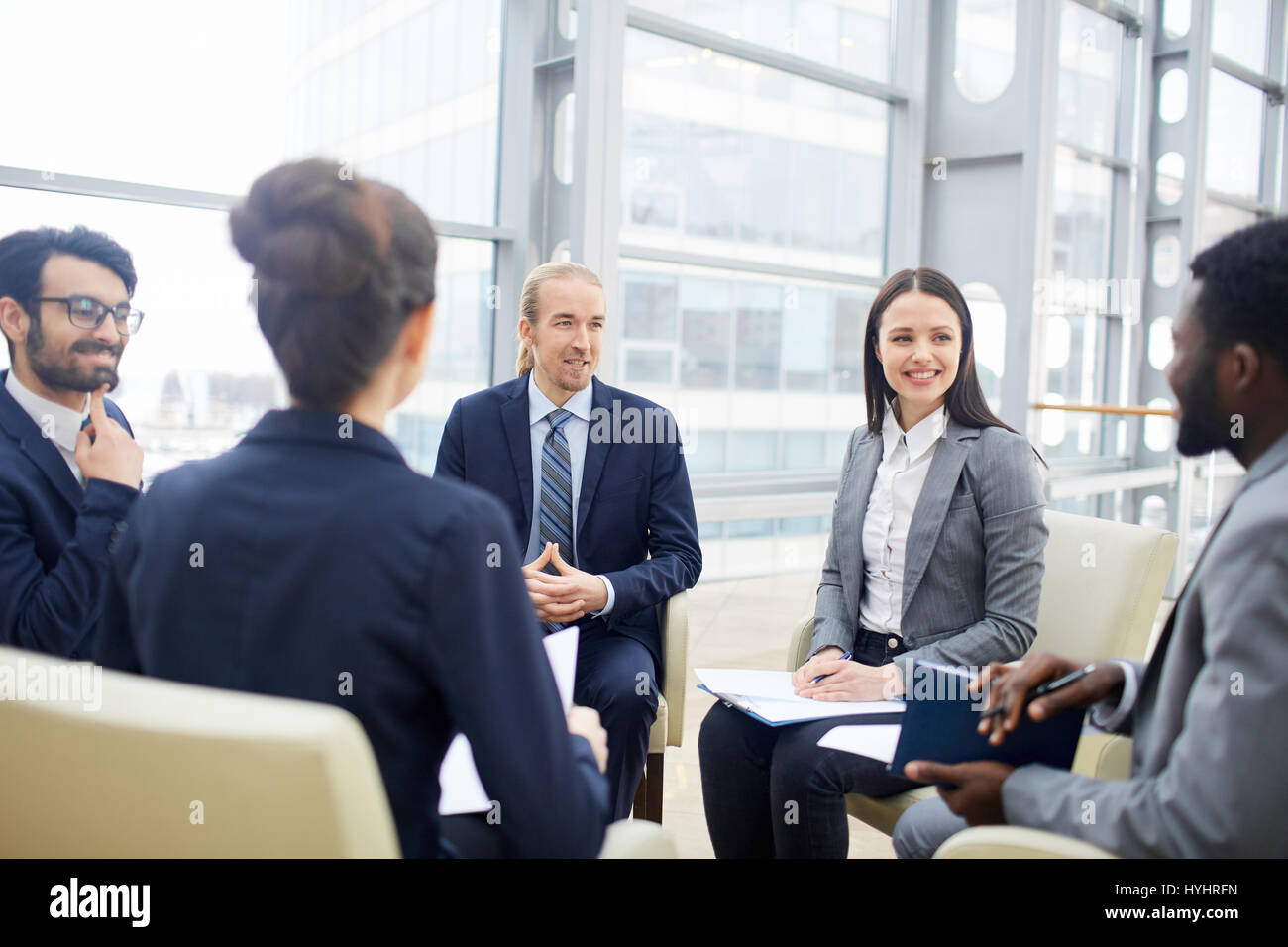 Meeting of managers Stock Photo - Alamy