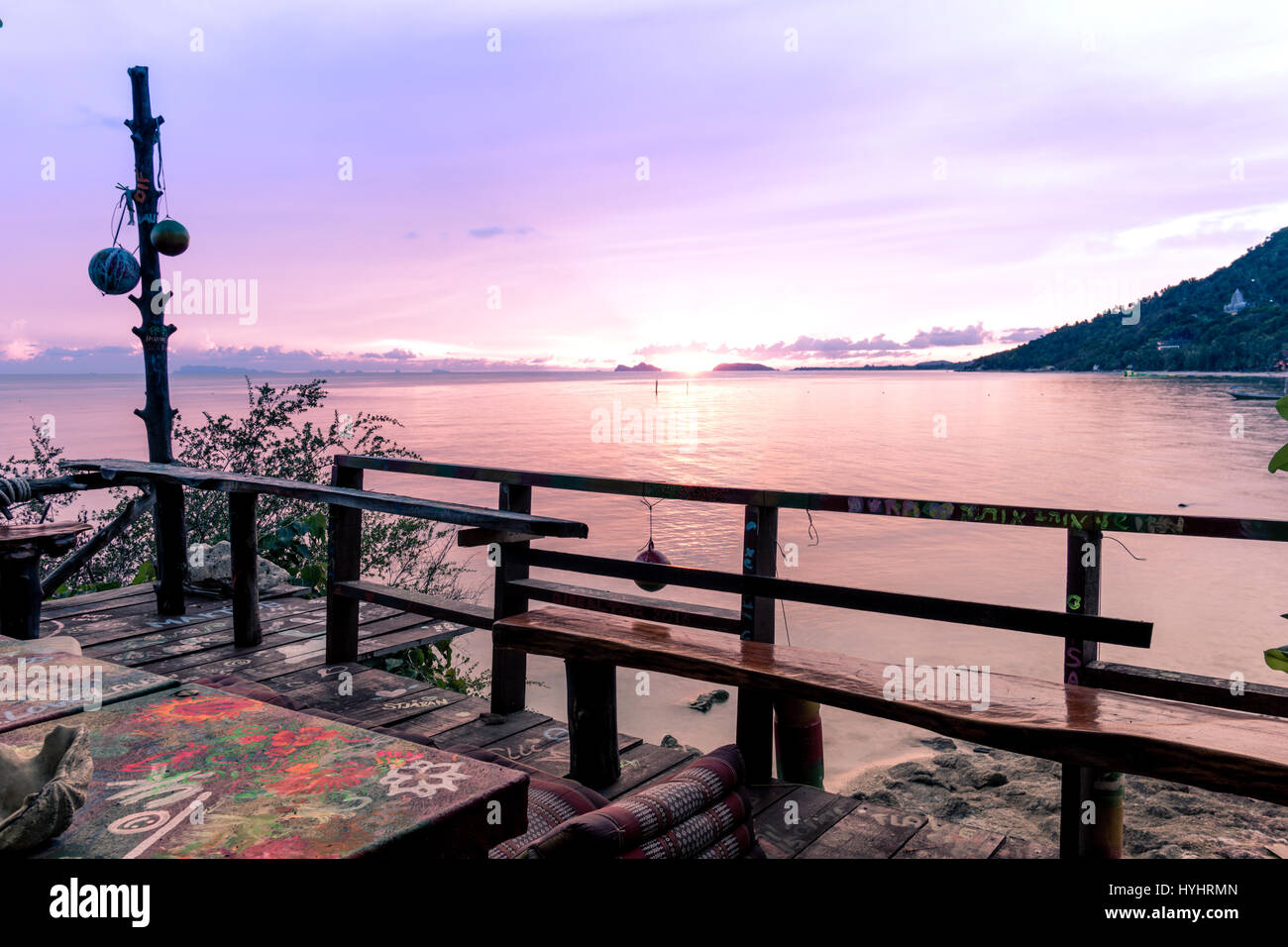 HDR Photo of a Sunset from a waterfront hippie bar in Thailand, Esco ...