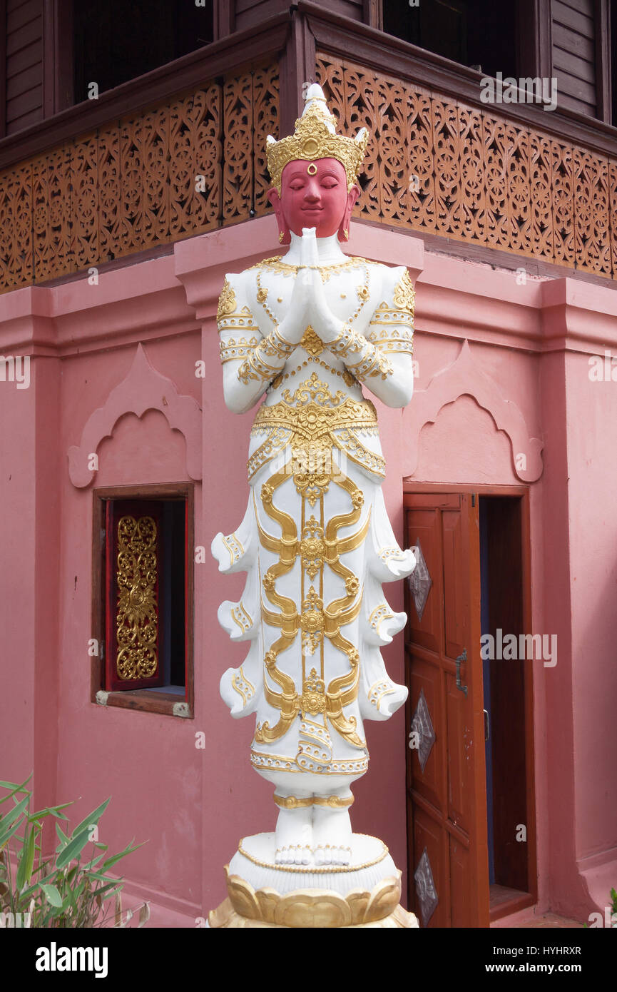 Buddha statue with plaster Stock Photo - Alamy