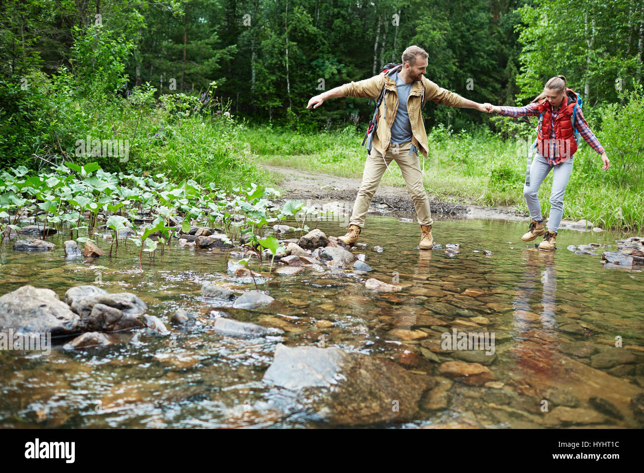 Adventure in forest Stock Photo - Alamy