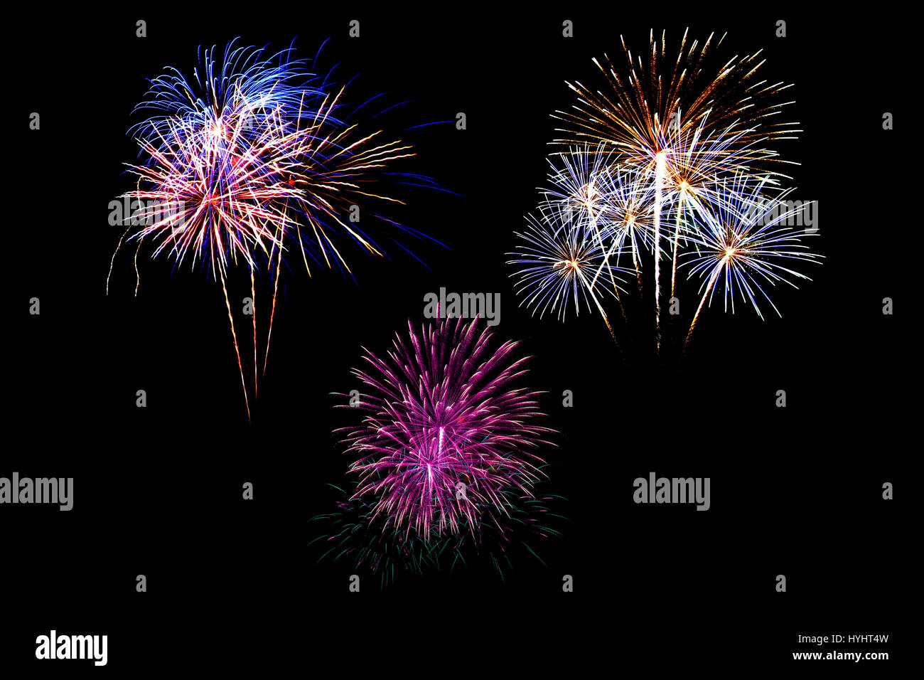 Fireworks light up in the sky, celebration concept Stock Photo - Alamy