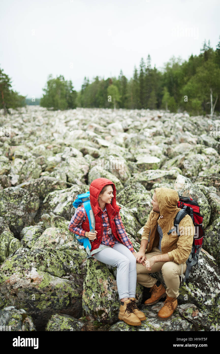 Talking about her adventure hi-res stock photography and images - Alamy