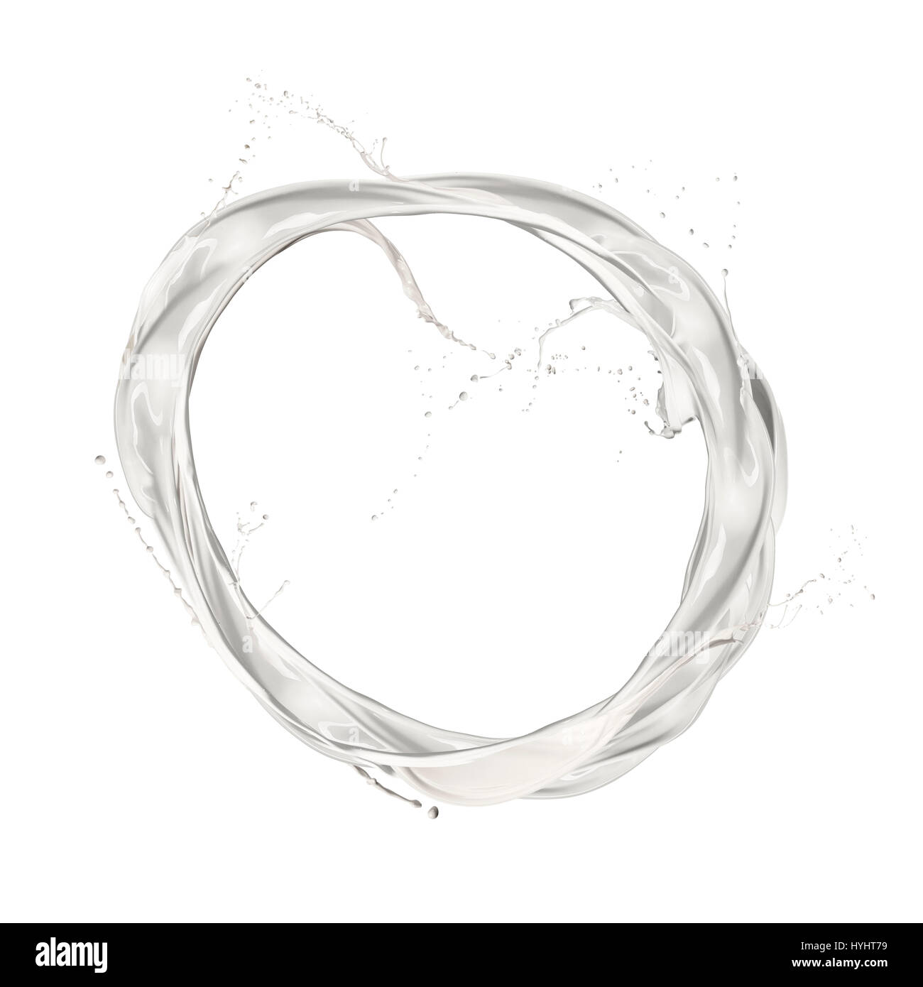 milk wave splashing ring shape, isolated on white Stock Photo - Alamy