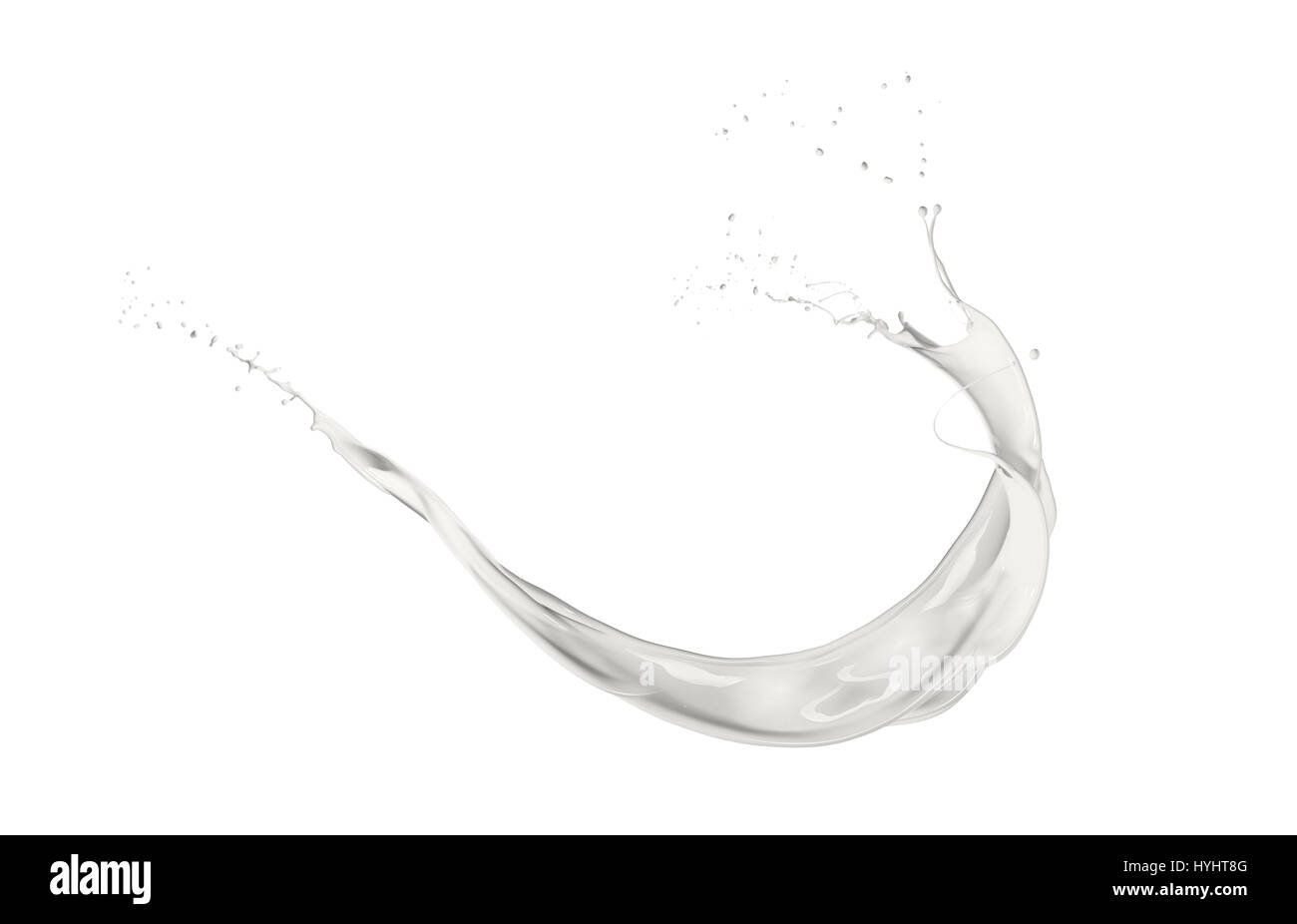 milk wave splashing, isolated on white Stock Photo - Alamy
