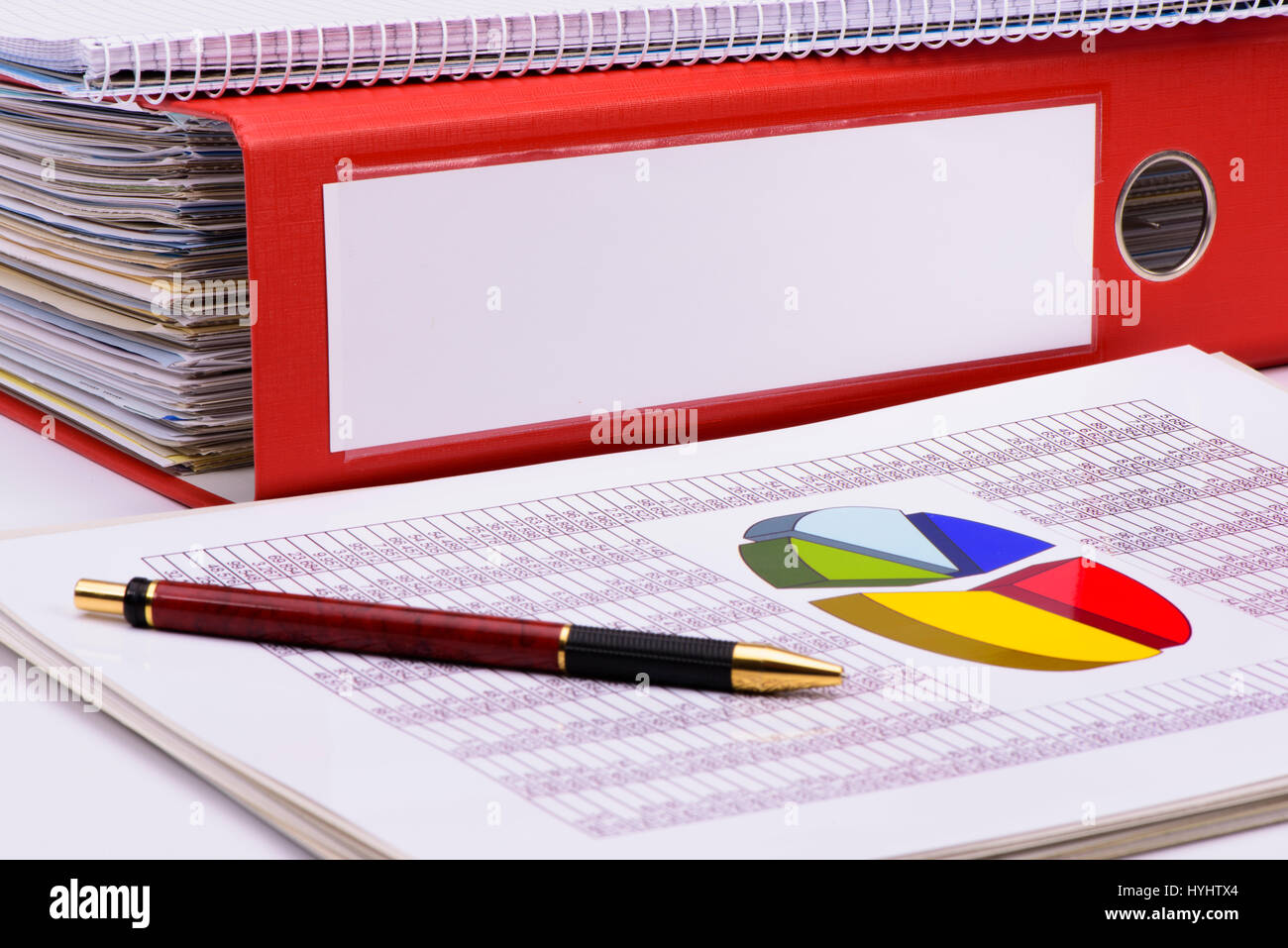 ring binder with documents and blank for your text Stock Photo - Alamy