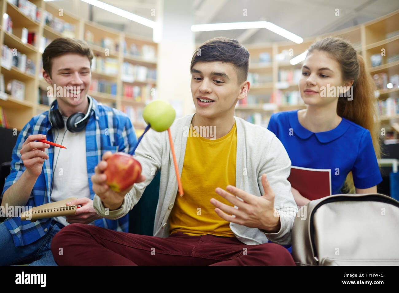 Study Group Making Project Stock Photo - Alamy