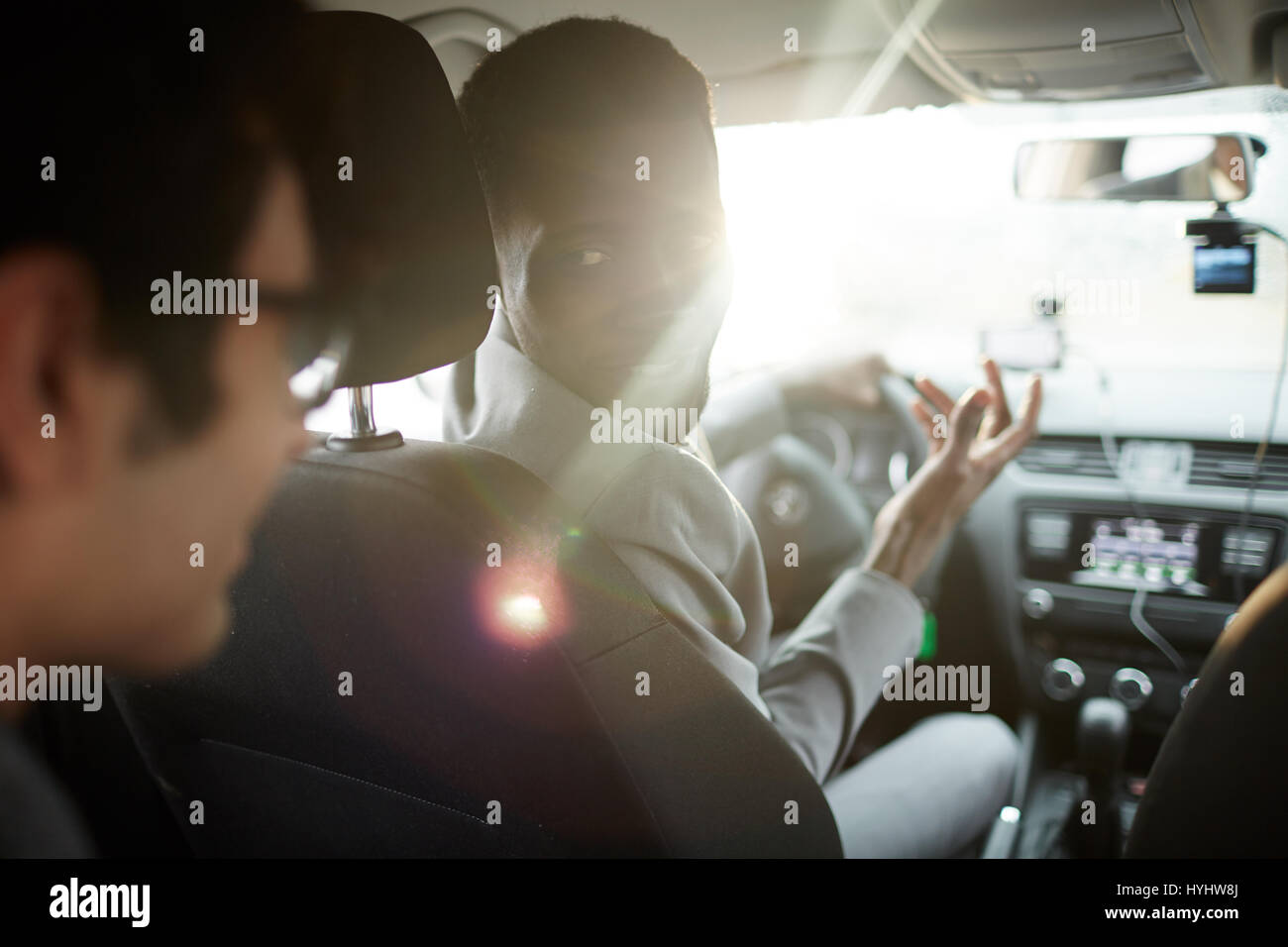 Man talking taxi cab driver hi-res stock photography and images - Alamy