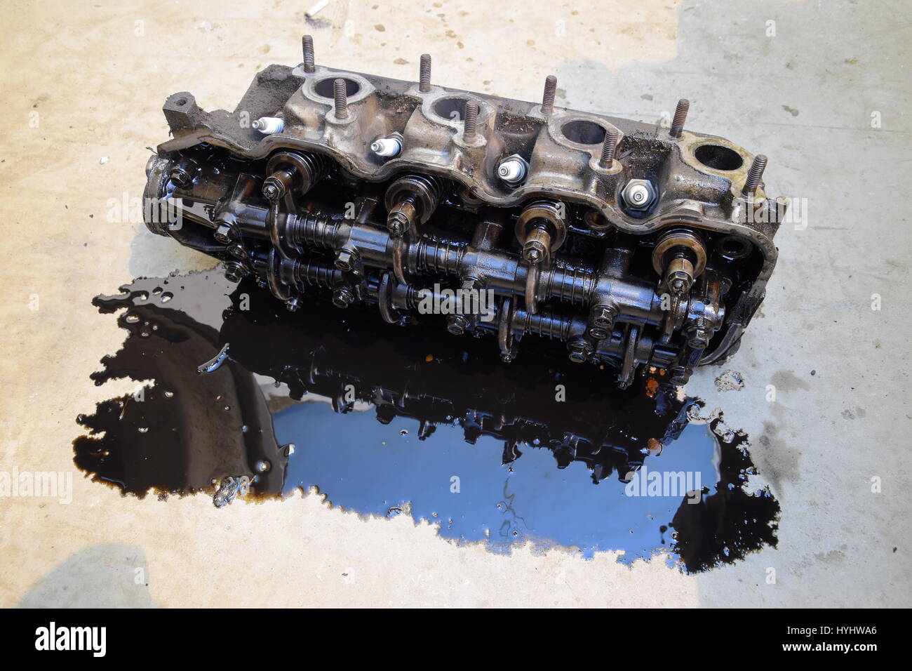 The head of the block of cylinders. The head of the block of cylinders ...