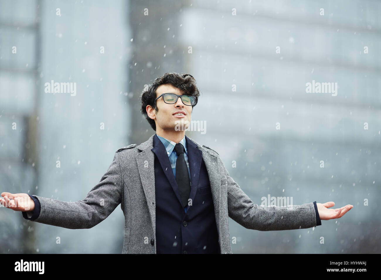 Young first snow hi-res stock photography and images - Alamy