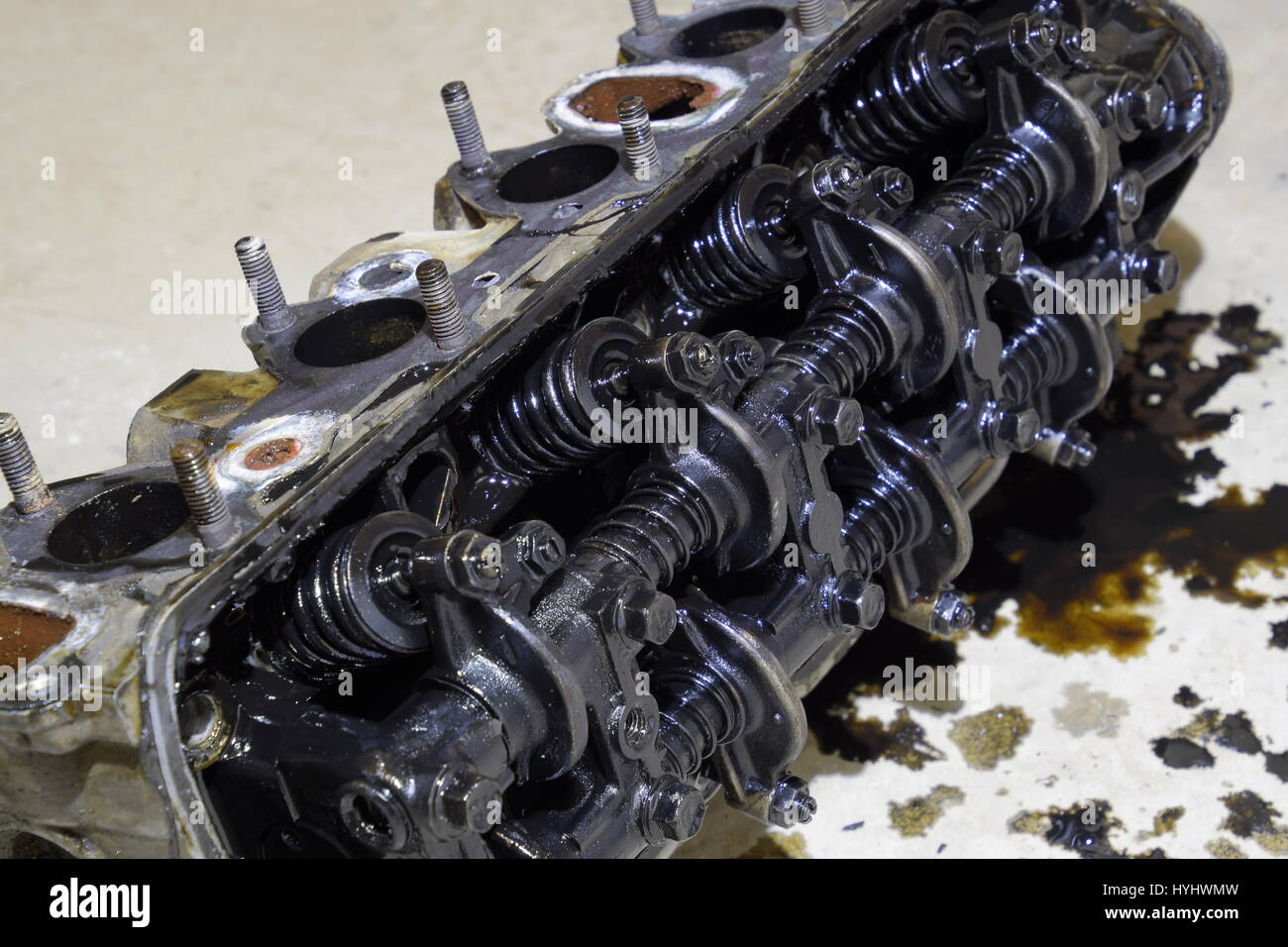 The head of the block of cylinders. The head of the block of cylinders ...