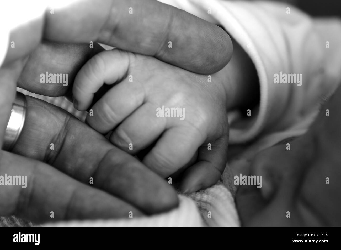 Baby grabbing adult finger hi-res stock photography and images - Alamy
