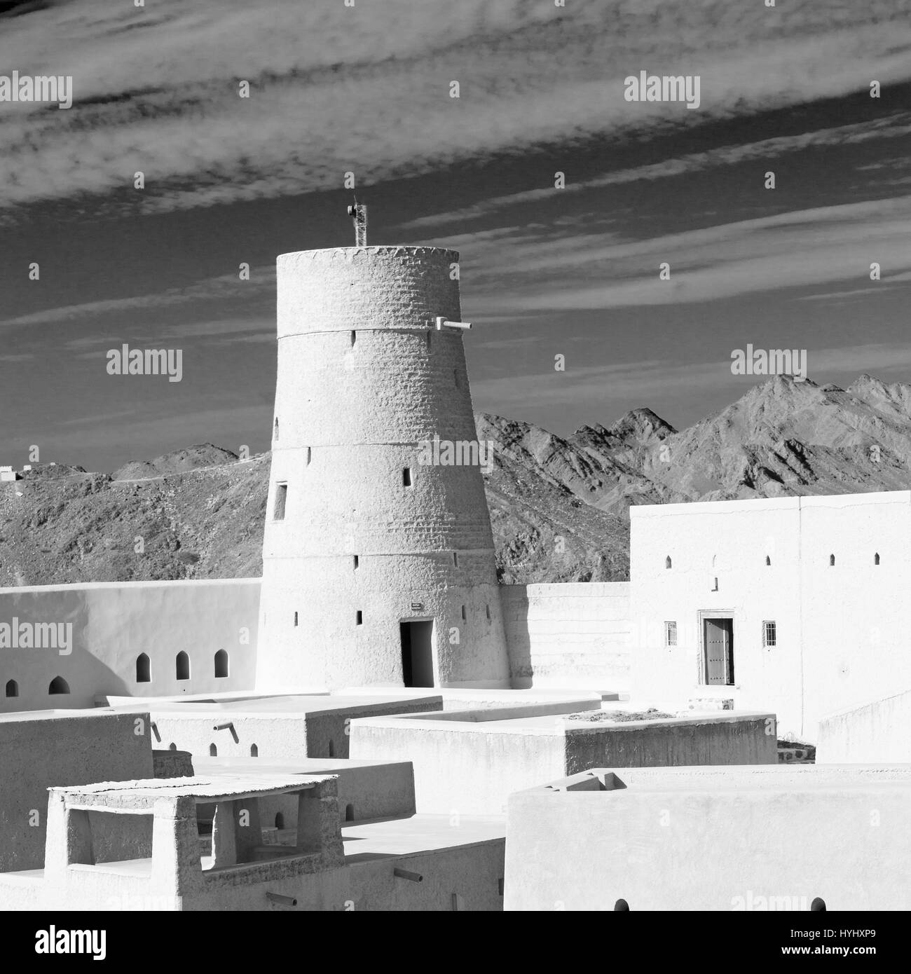 fort battlesment sky and star brick in oman muscat the old defensive ...