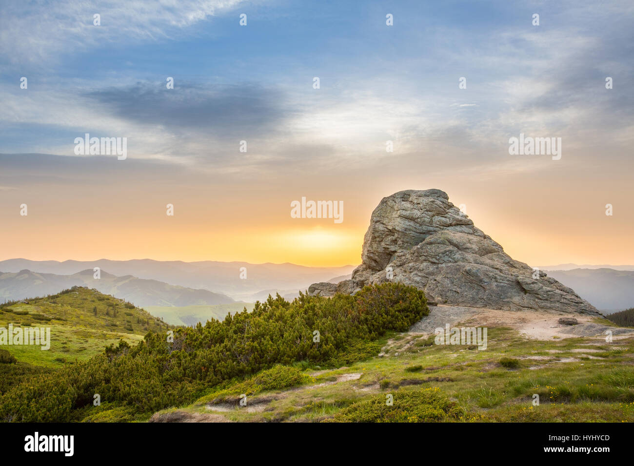 Beautiful rock on sunset sky hi-res stock photography and images - Alamy