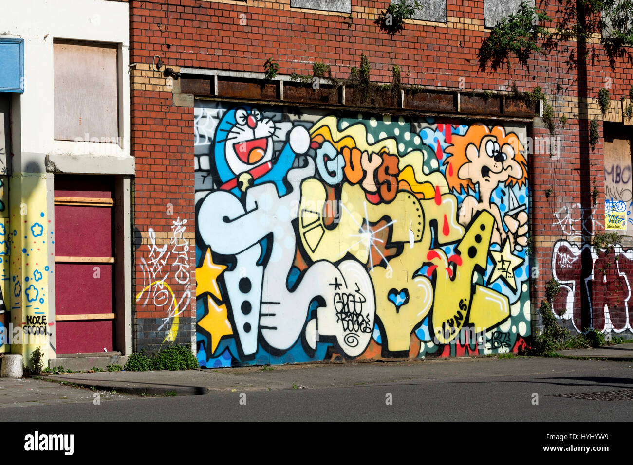 Graffiti in Bristol city centre, UK Stock Photo - Alamy