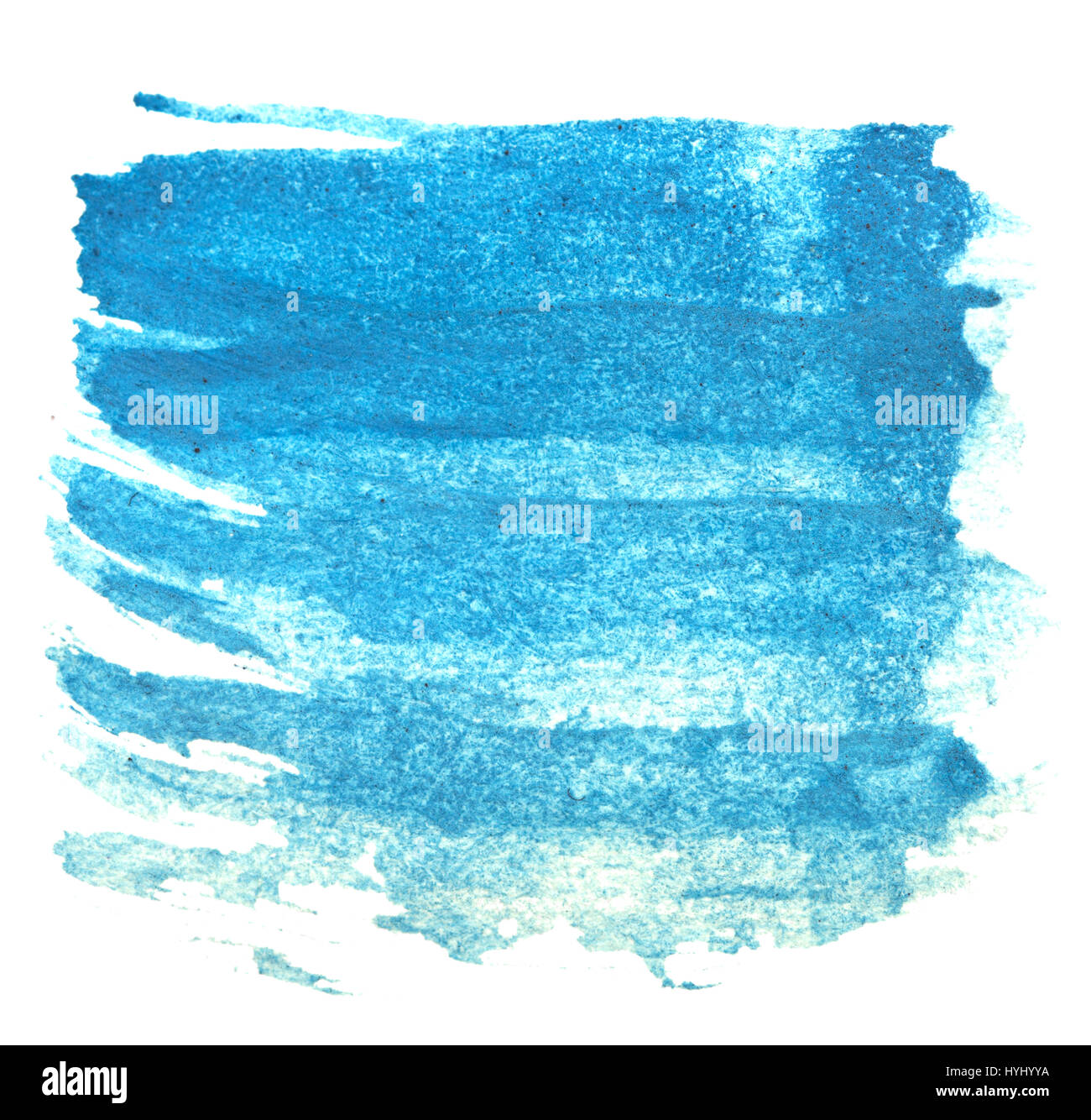 blue watercolor brush stroke isolated on white background Stock Photo ...