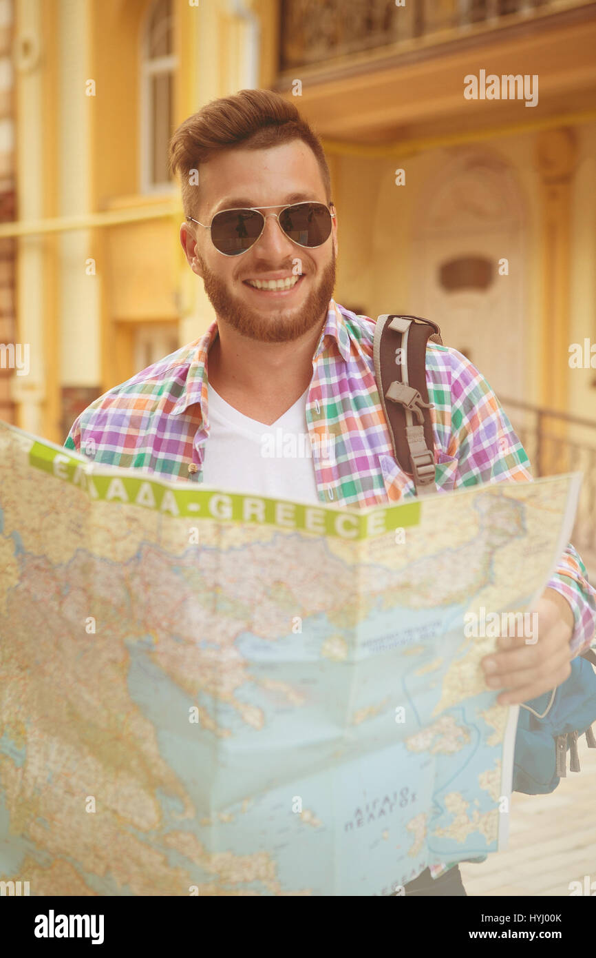 Man tourist map hi-res stock photography and images - Alamy