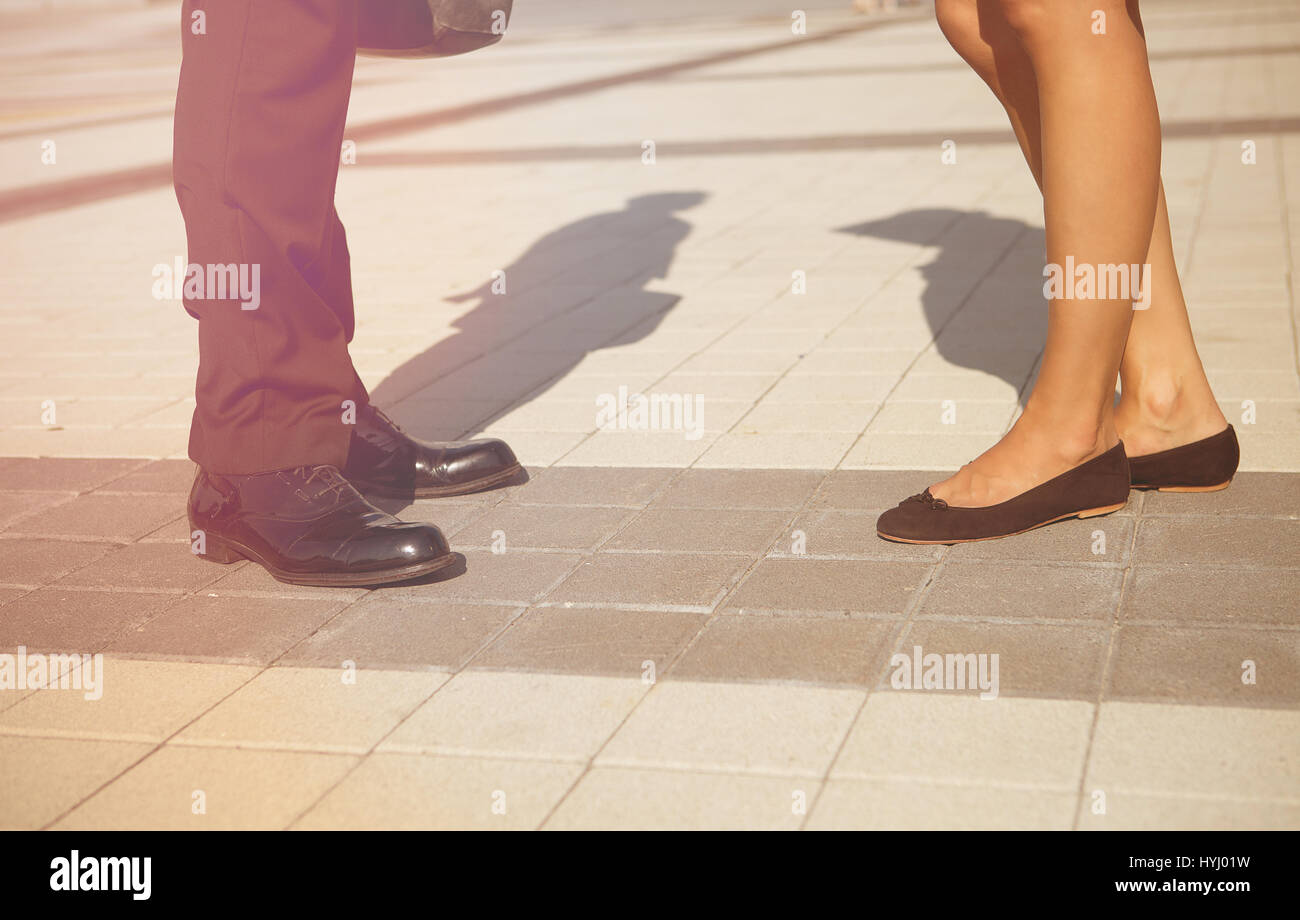 Office worker male female legs hi-res stock photography and images - Alamy