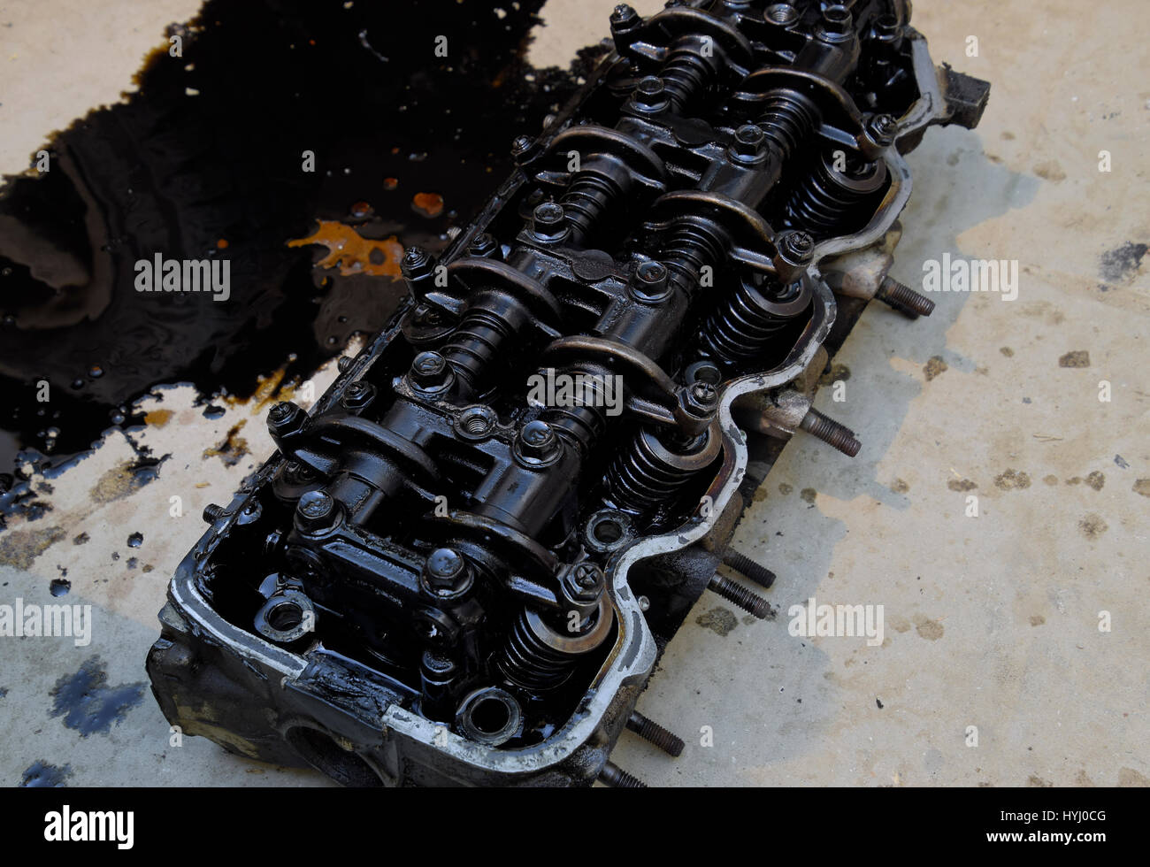 The head of the block of cylinders. The head of the block of cylinders ...