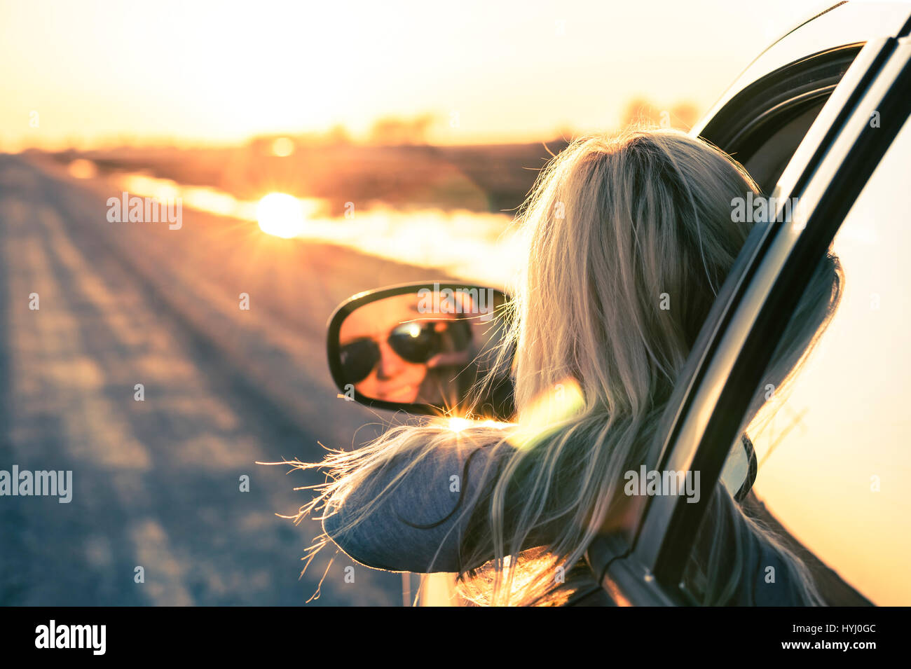 Car hand waving hi-res stock photography and images - Alamy