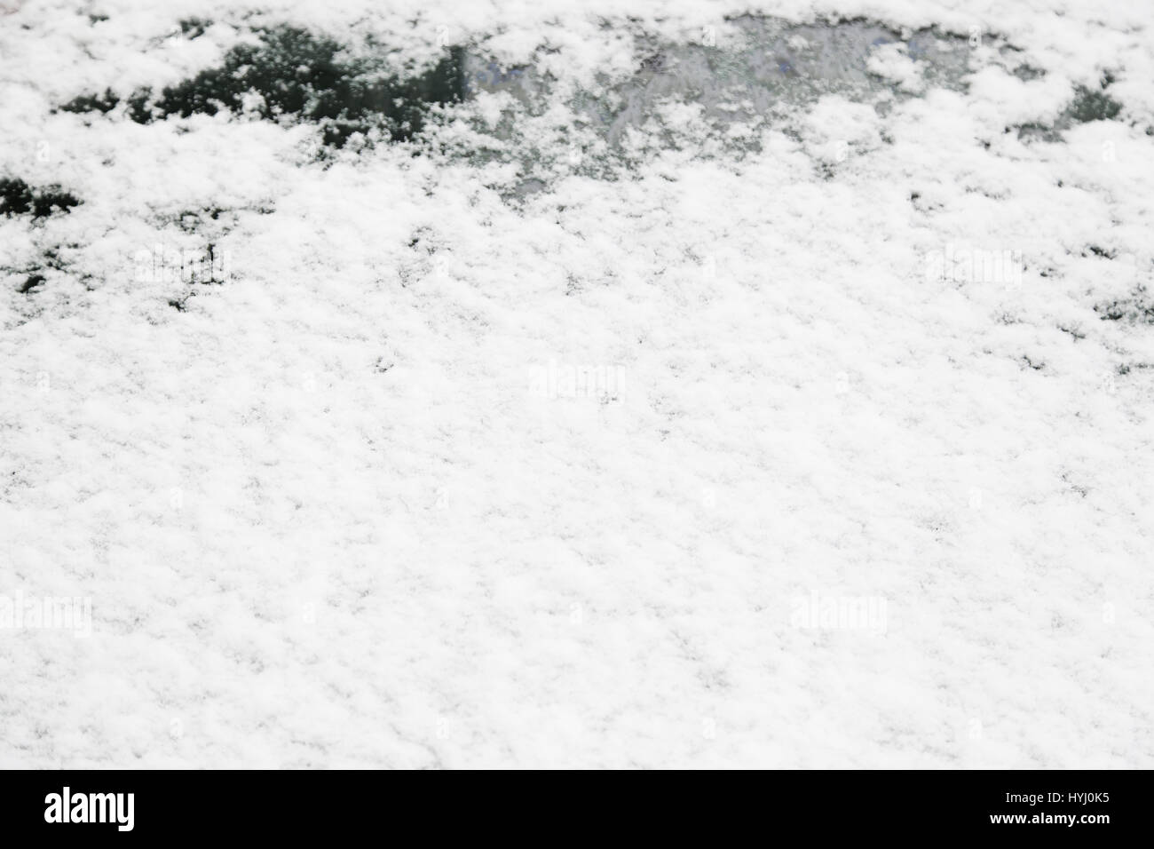 Snow on a glass, detail of snow in the winter, cold and ice Stock Photo ...