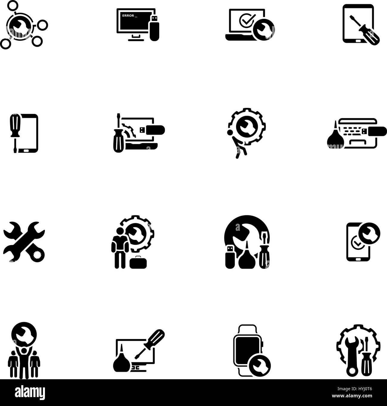 Repair Service and Maintenance Icons Set Stock Vector Image & Art - Alamy