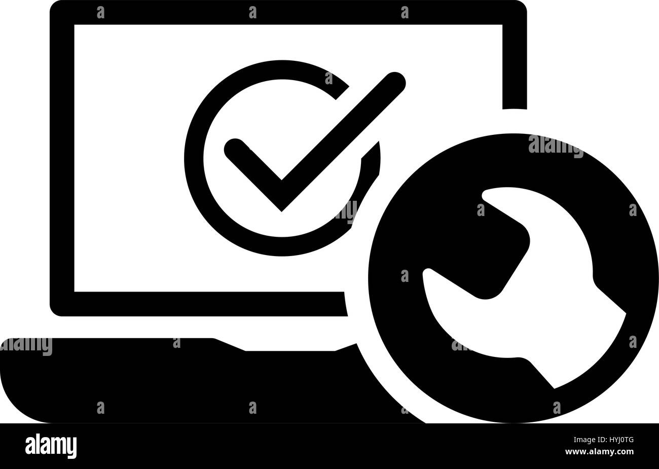 Laptop Repair Icon. Flat Design Stock Vector Image & Art - Alamy