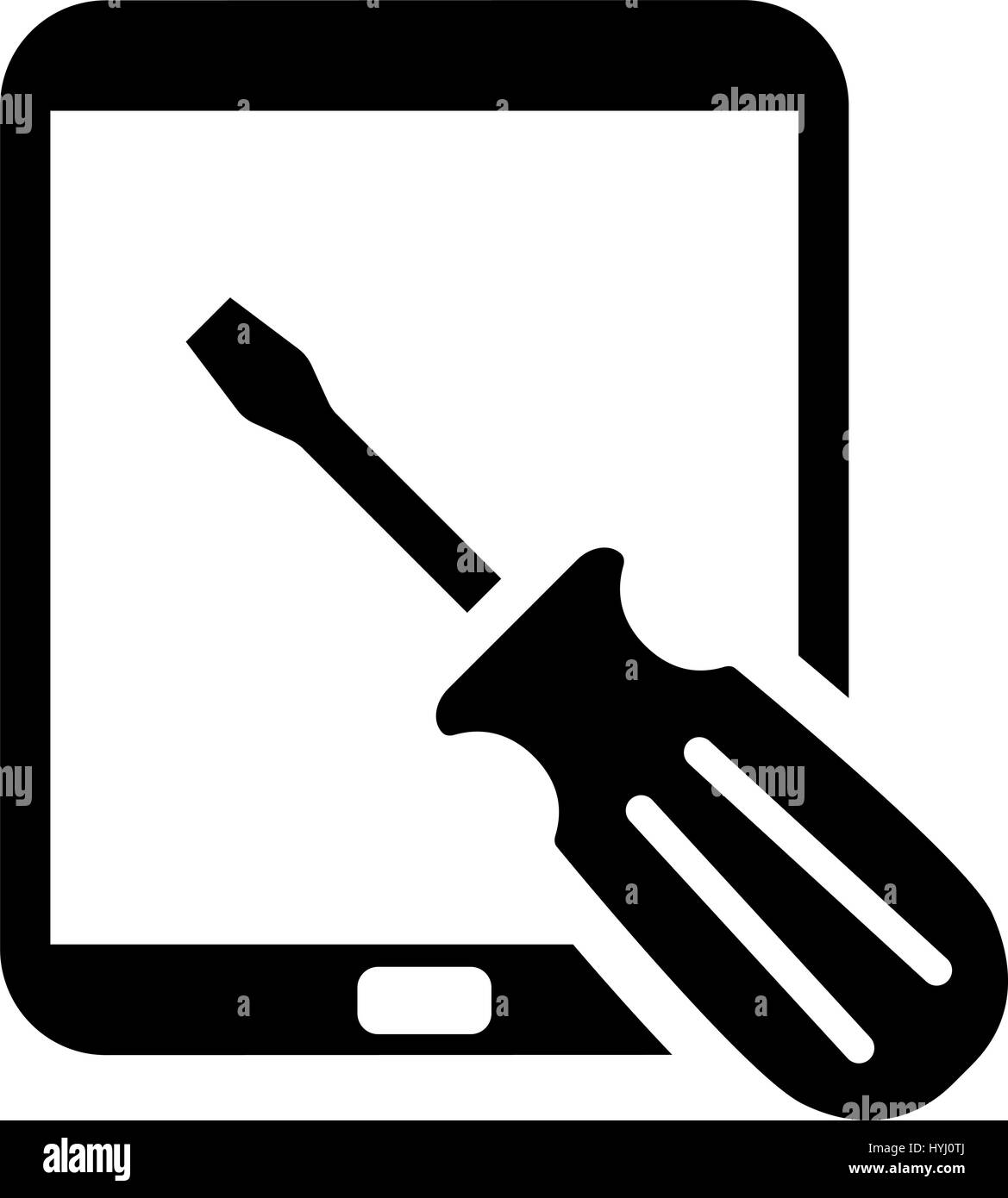 Tablet pc repair service icon Stock Vector Images - Alamy