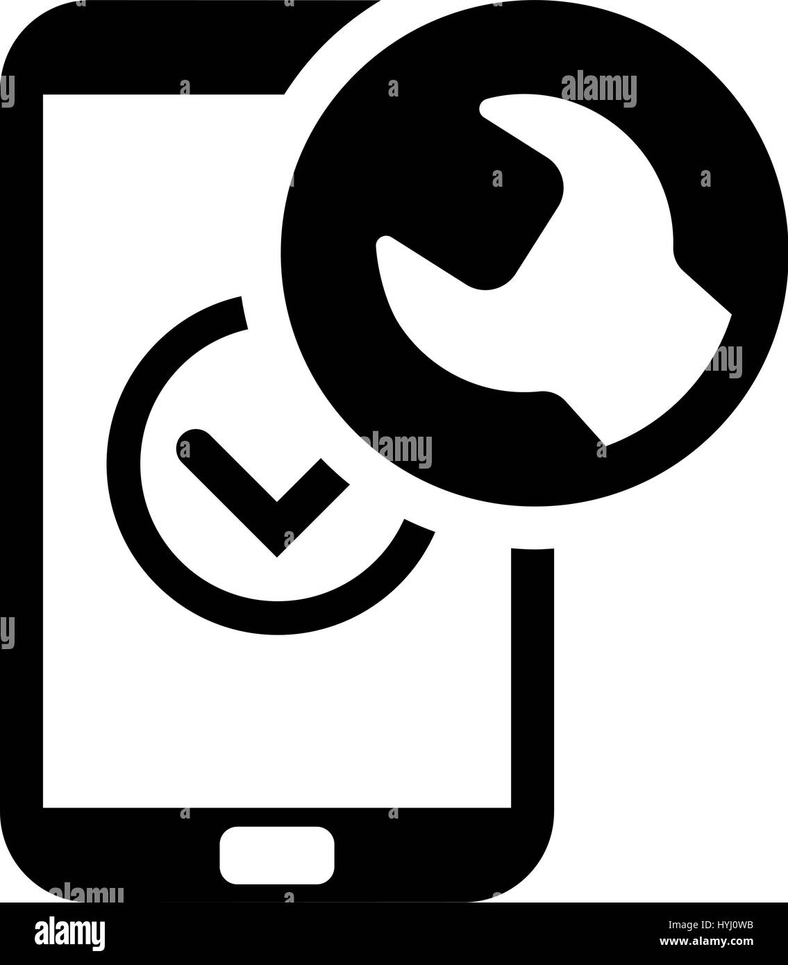 Broken mobile phone user Stock Vector Images - Alamy