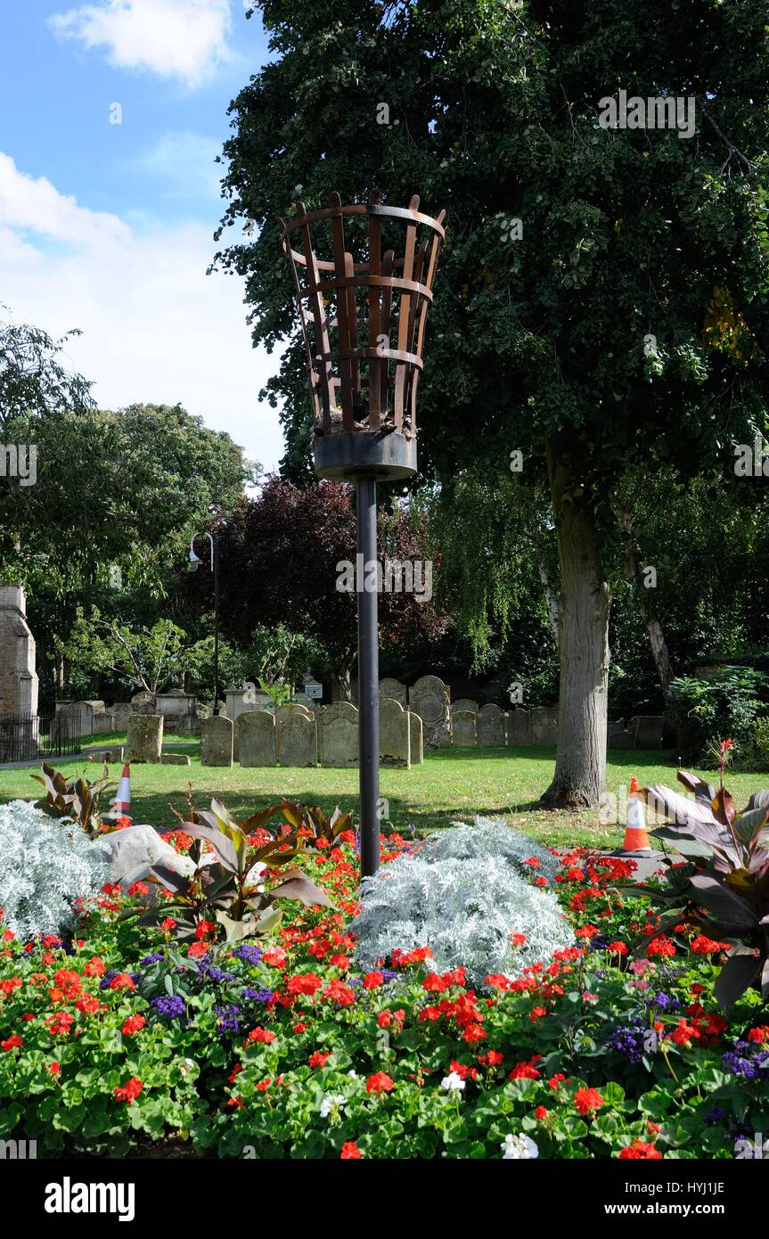 Beacon in St Peter & St Pauls Church gardens, Chatteris, Cambridgeshire ...