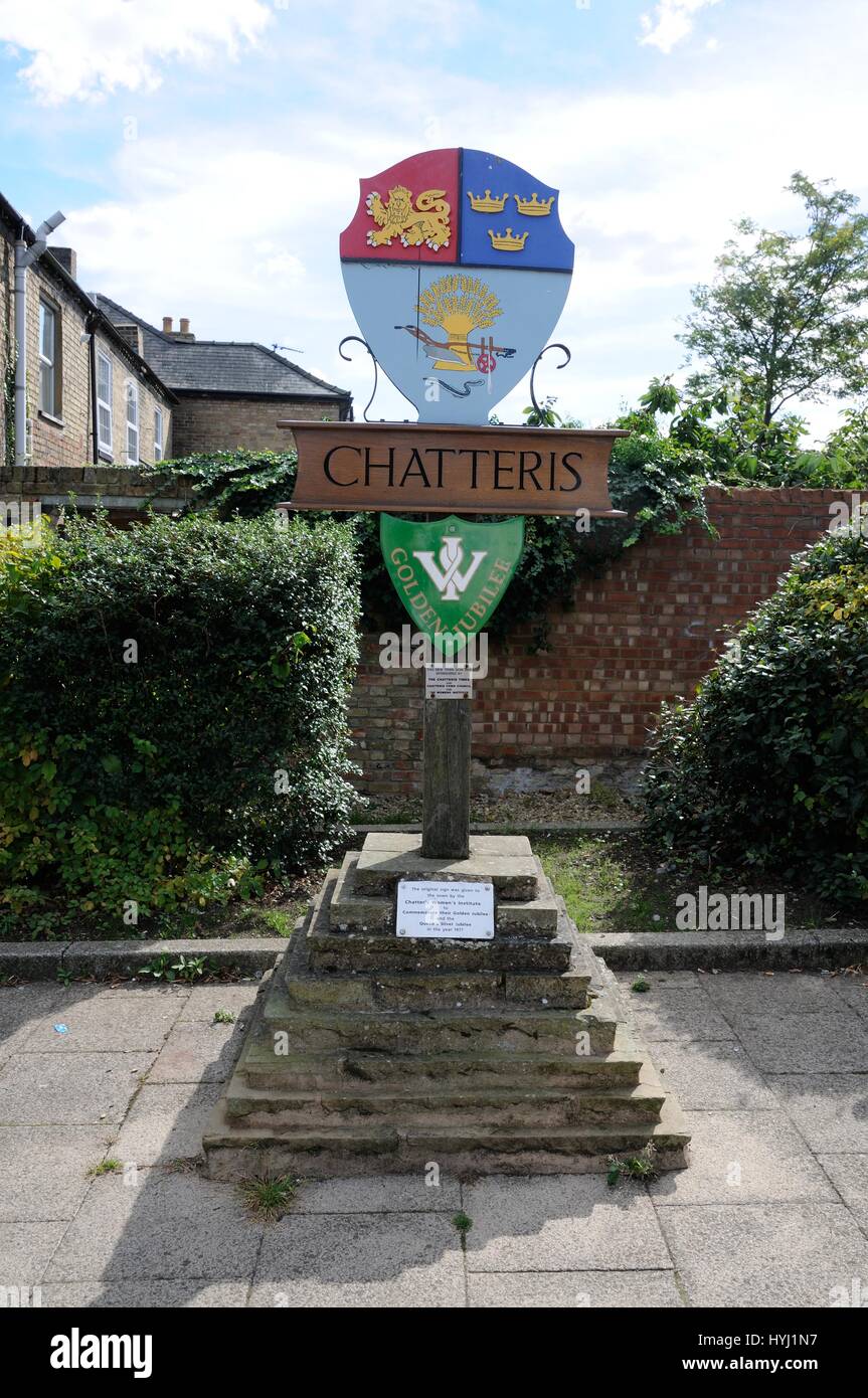 Town Sign, Chatteris, Cambridgeshire Stock Photo - Alamy