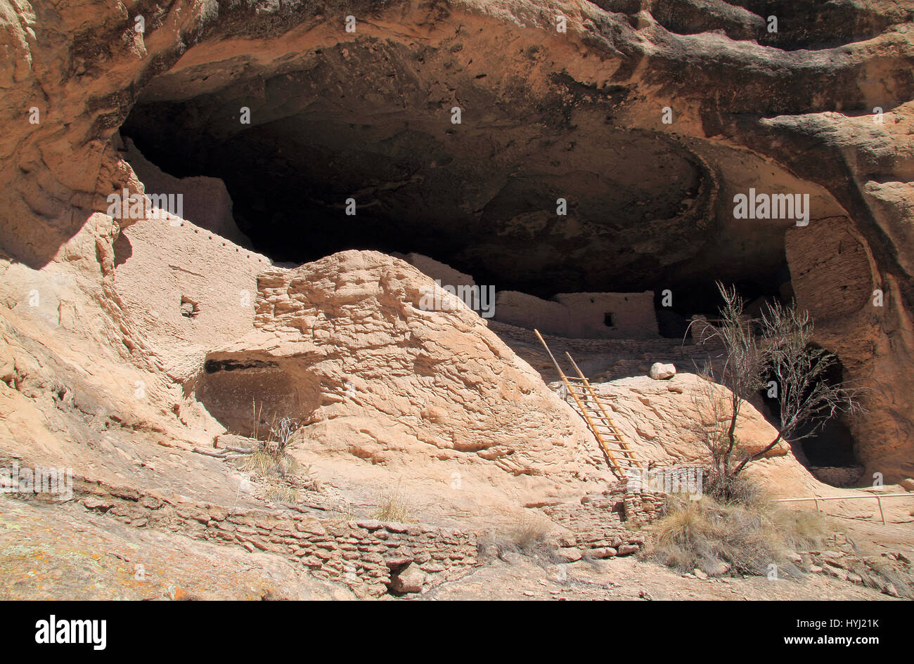 Ancient Mogollon Ruins at Gila Cliff Dwellings National Monument in the ...