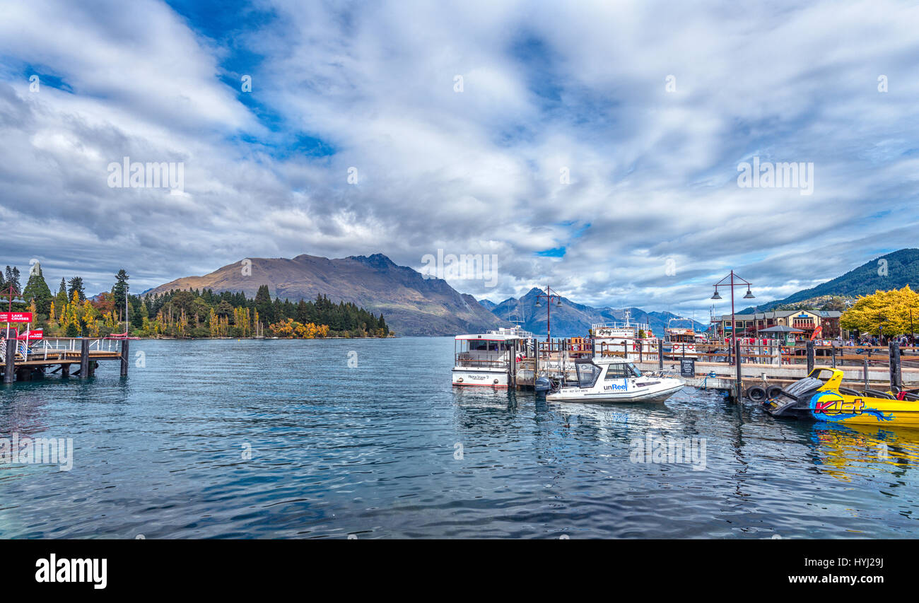 Jetty queenstown bay south hi-res stock photography and images - Alamy