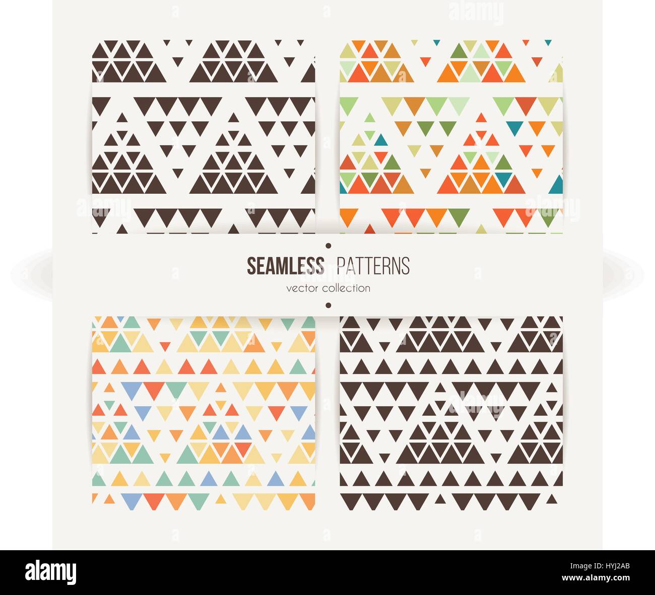 Seamless set of triangle halftone gradient patterns Stock Vector Image ...