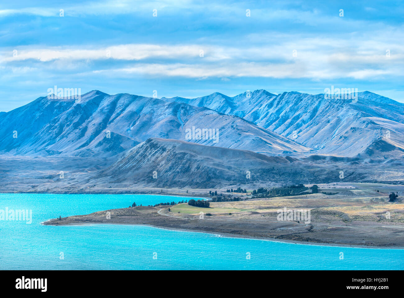 Mountain and lake landscape , Lake Tekapo, New Zealand Stock Photo - Alamy