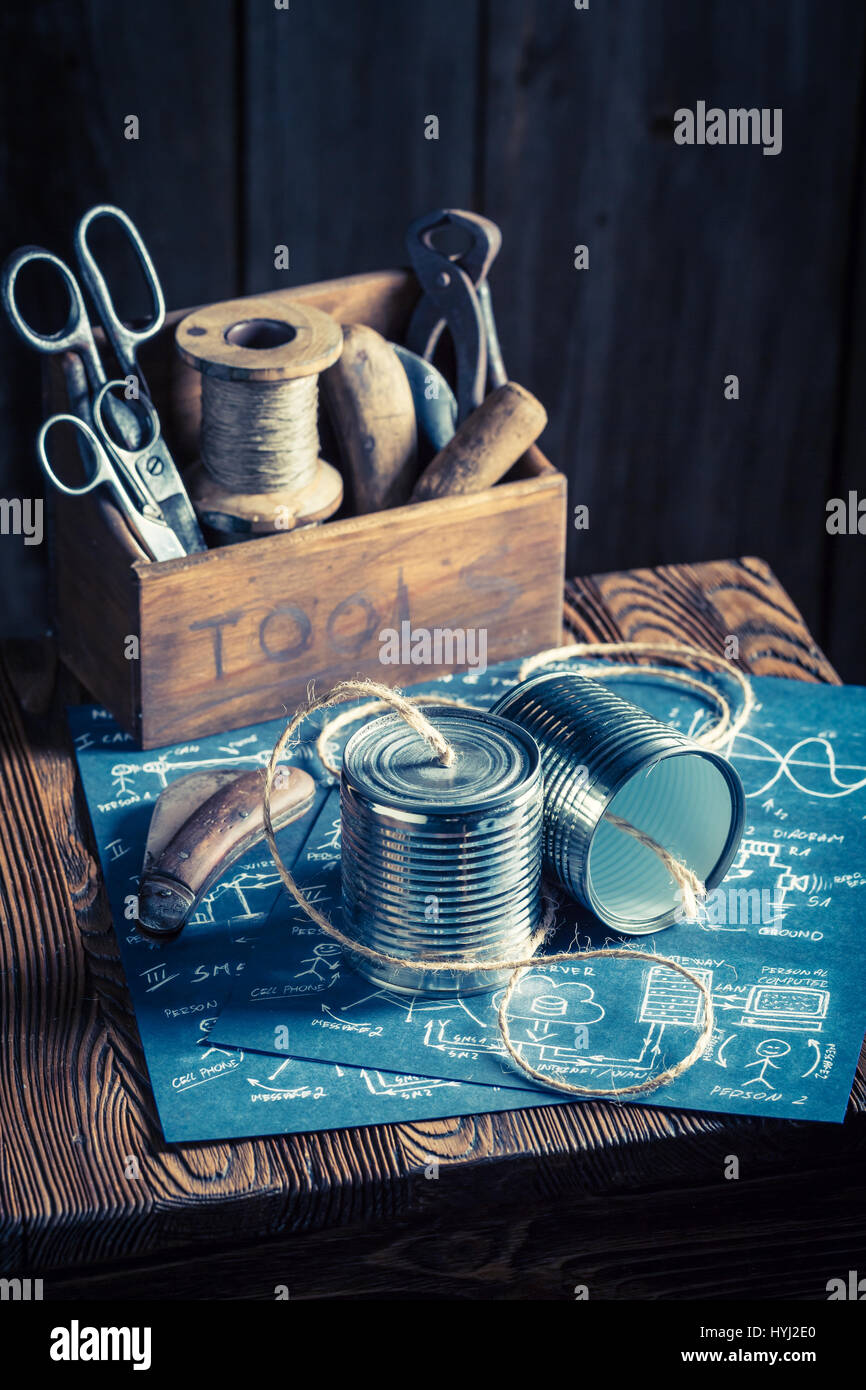 Wire telephone diagram hi-res stock photography and images - Alamy