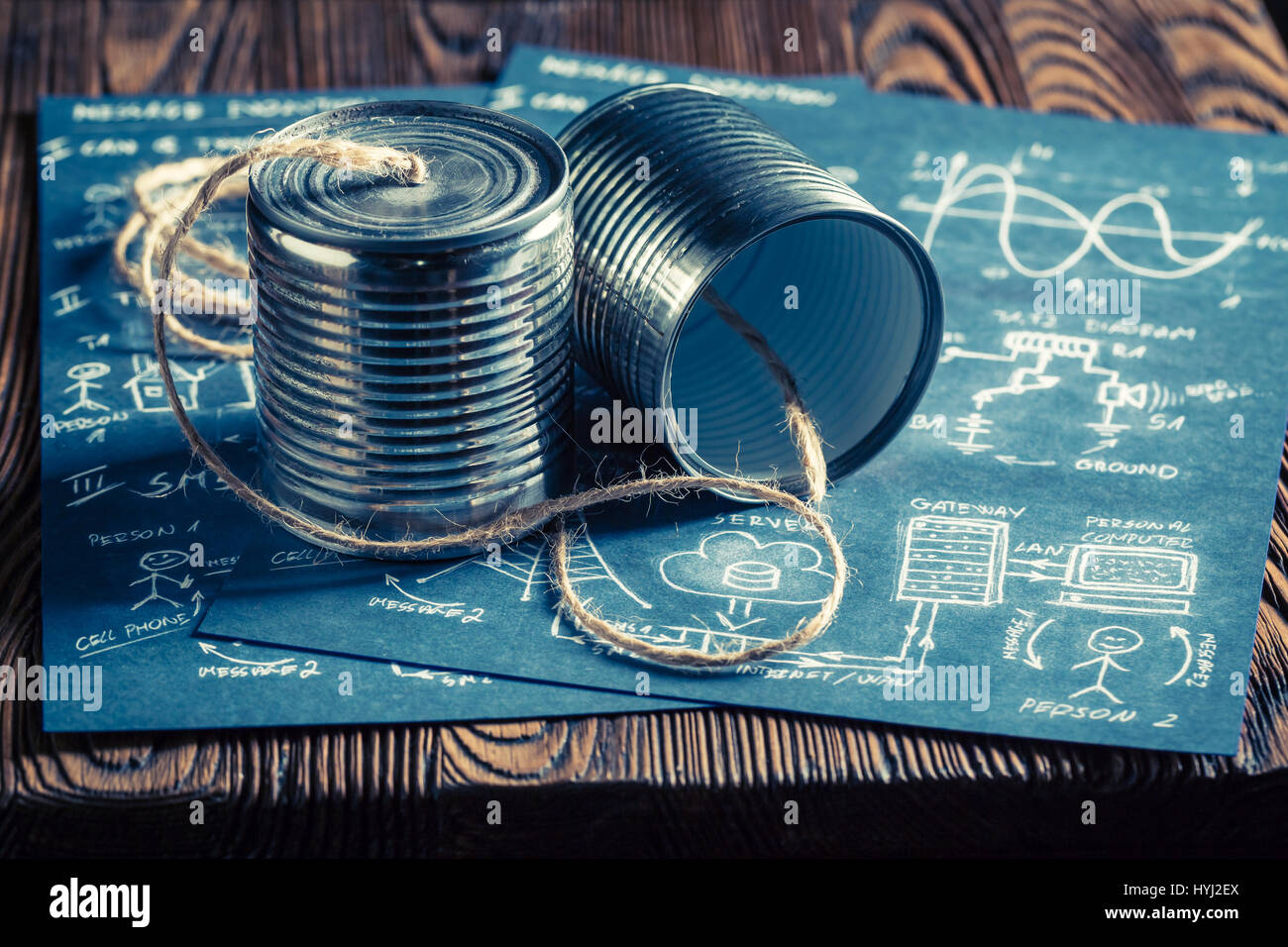 Old analog telephone as first communication device Stock Photo - Alamy