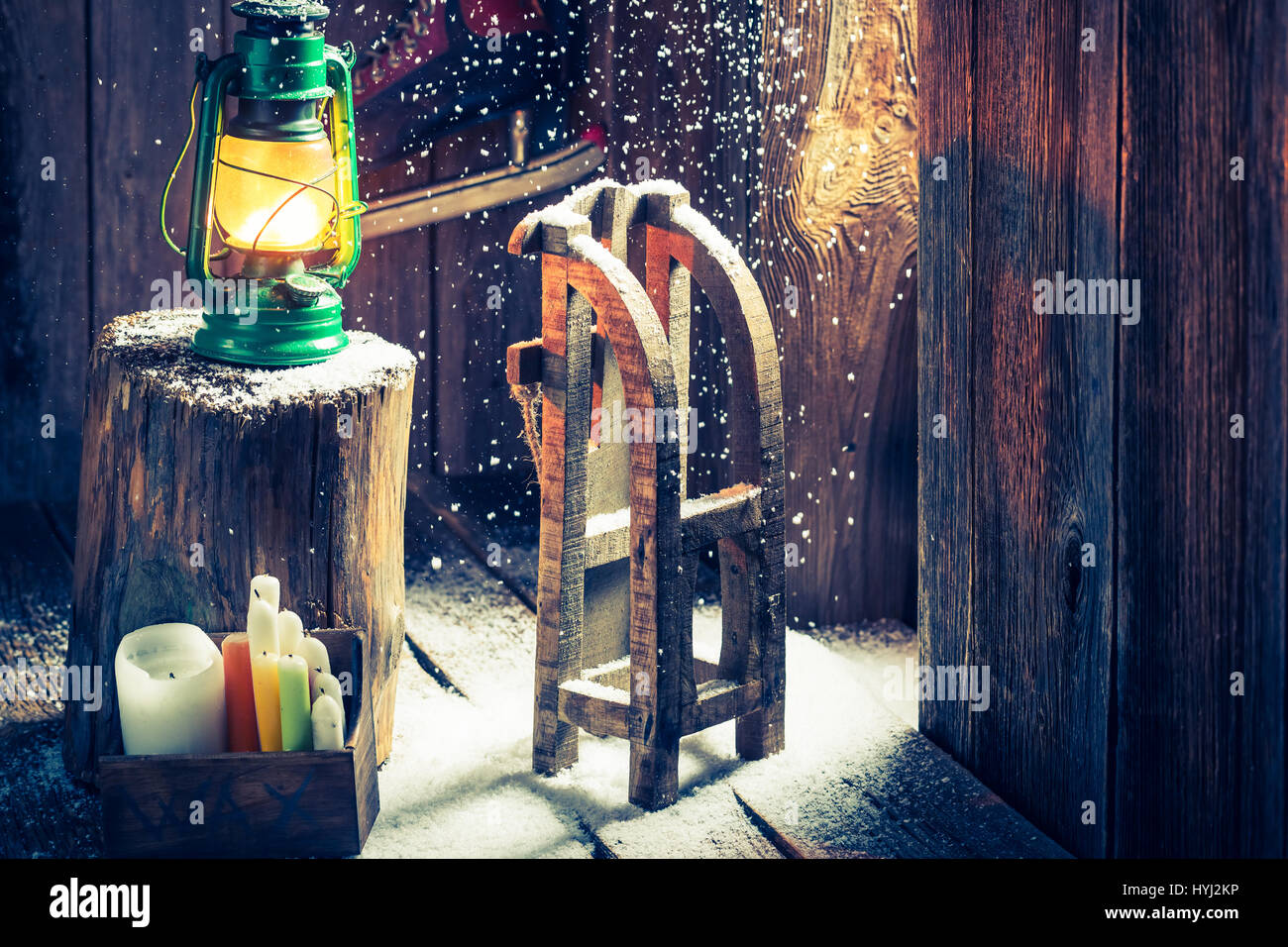 Small wooden sleigh hi-res stock photography and images - Alamy