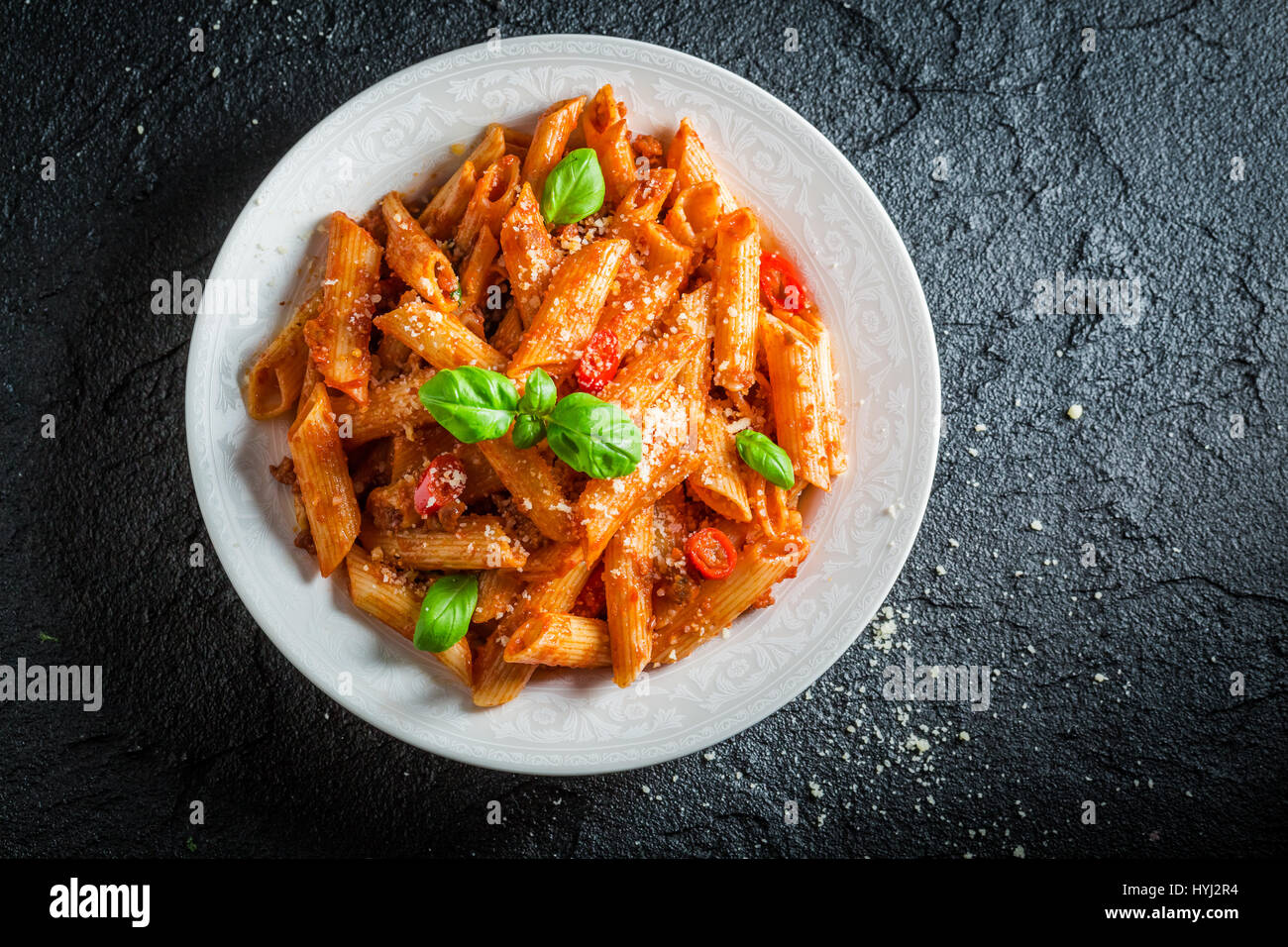 Hot pasta bolognese parmesan hi-res stock photography and images - Alamy