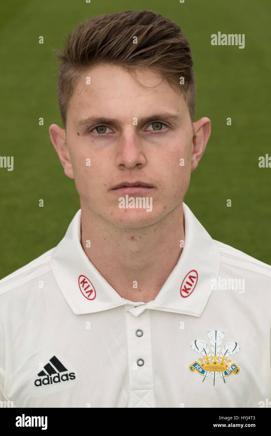 Surrey, UK. 4th Apr, 2017. Conor McKerr, Surrey County Cricket. Credit ...