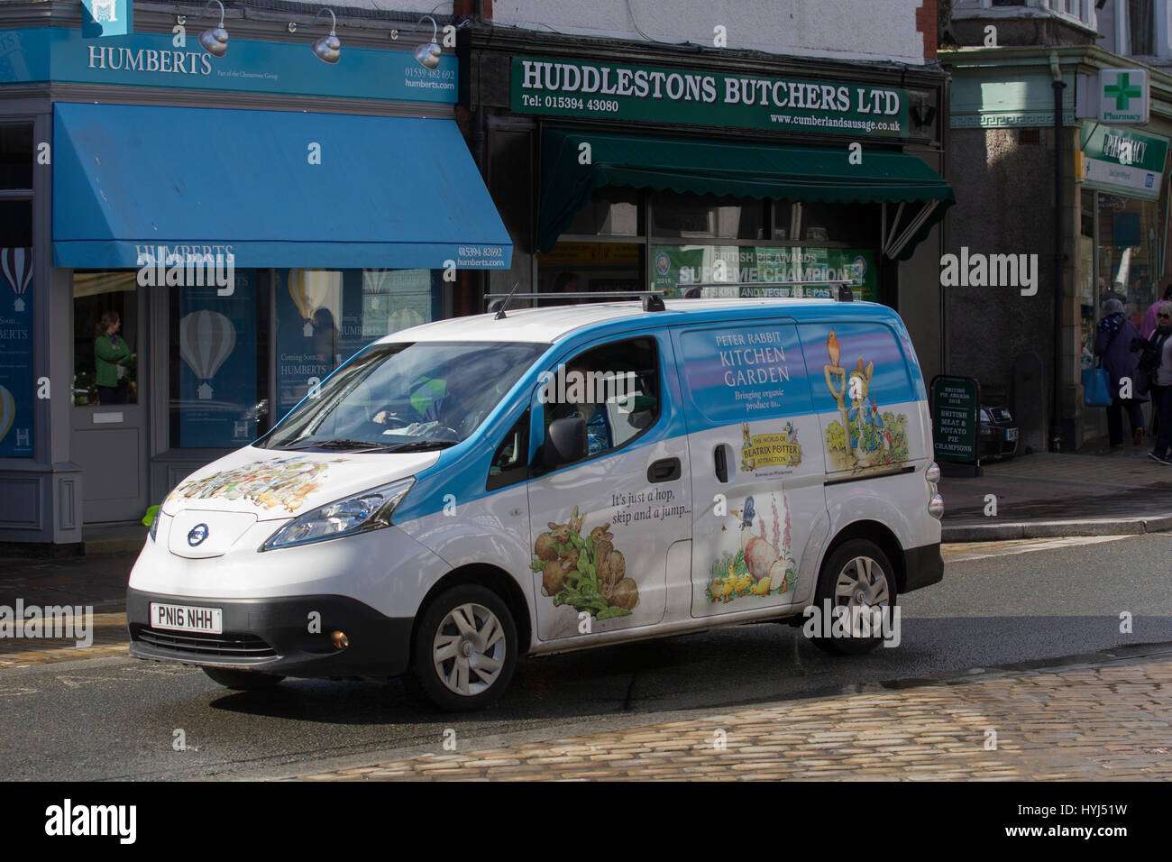 Cumbria, UK. 4th Apr, 2017. Windermere Village Cumbria Peter Rabbit ...